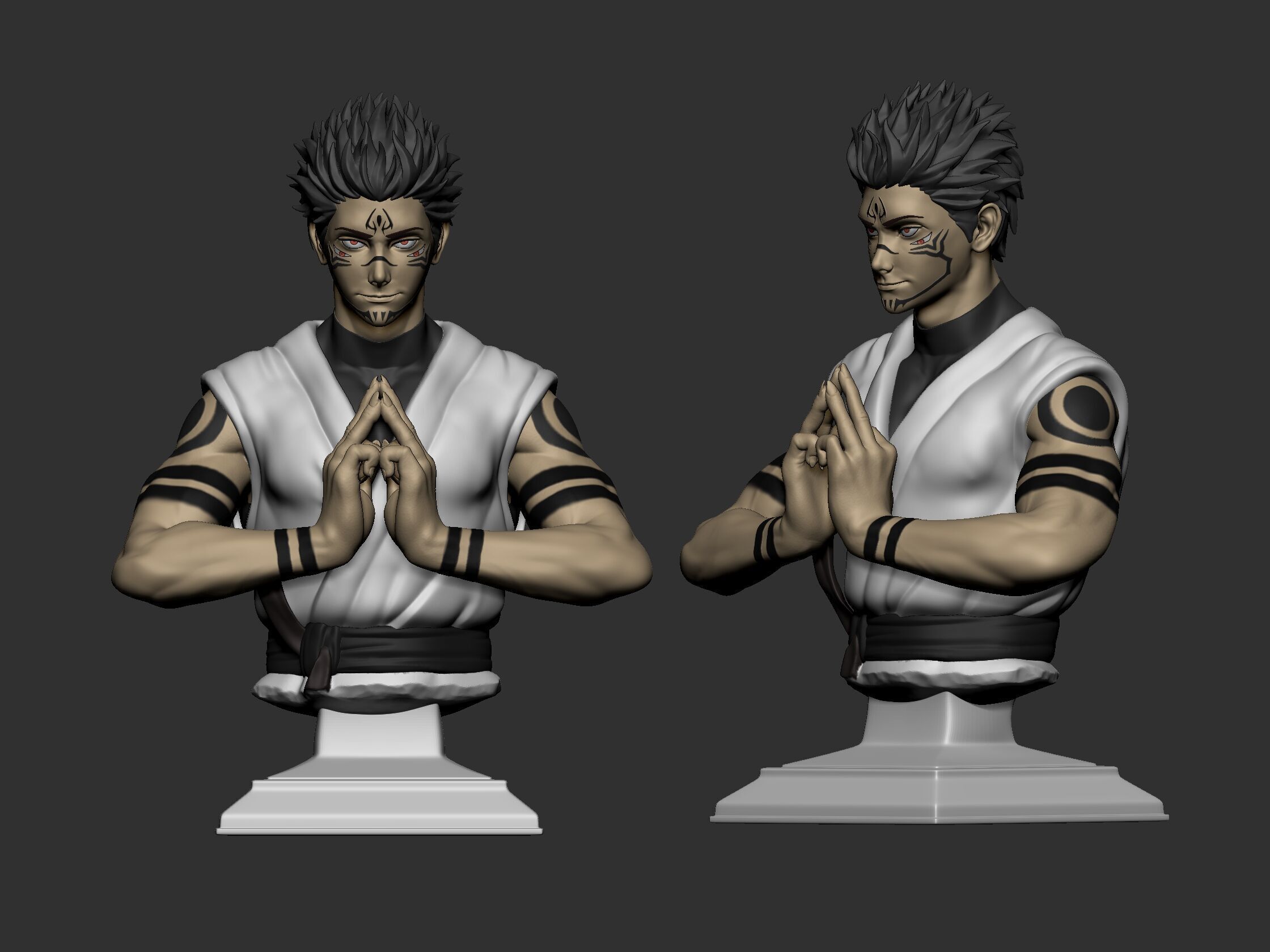 Halfbody Ryomen Sukuna Domain expansion Malevolent Shrine free 3D model ...