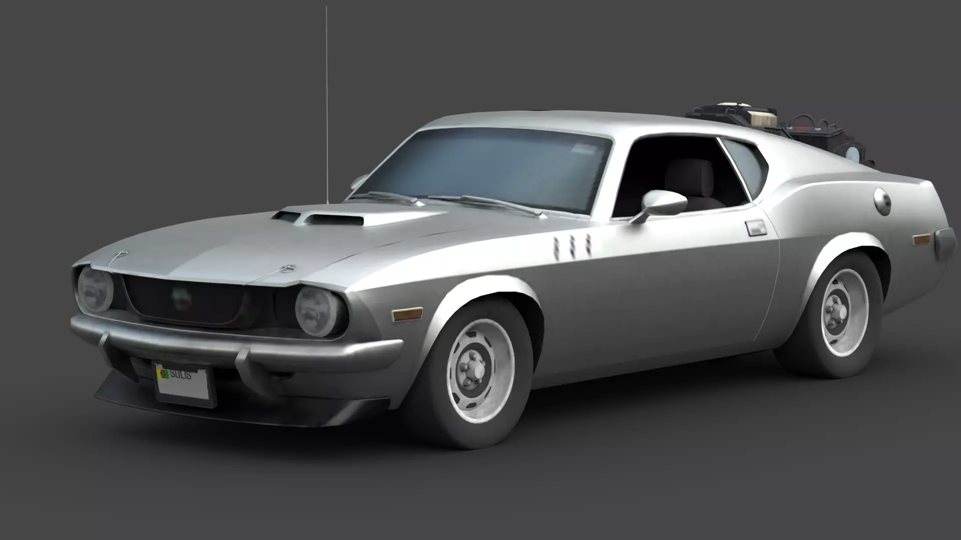 White Vintage Muscle Car 3D Model High-Quality free VR / AR / low-poly ...
