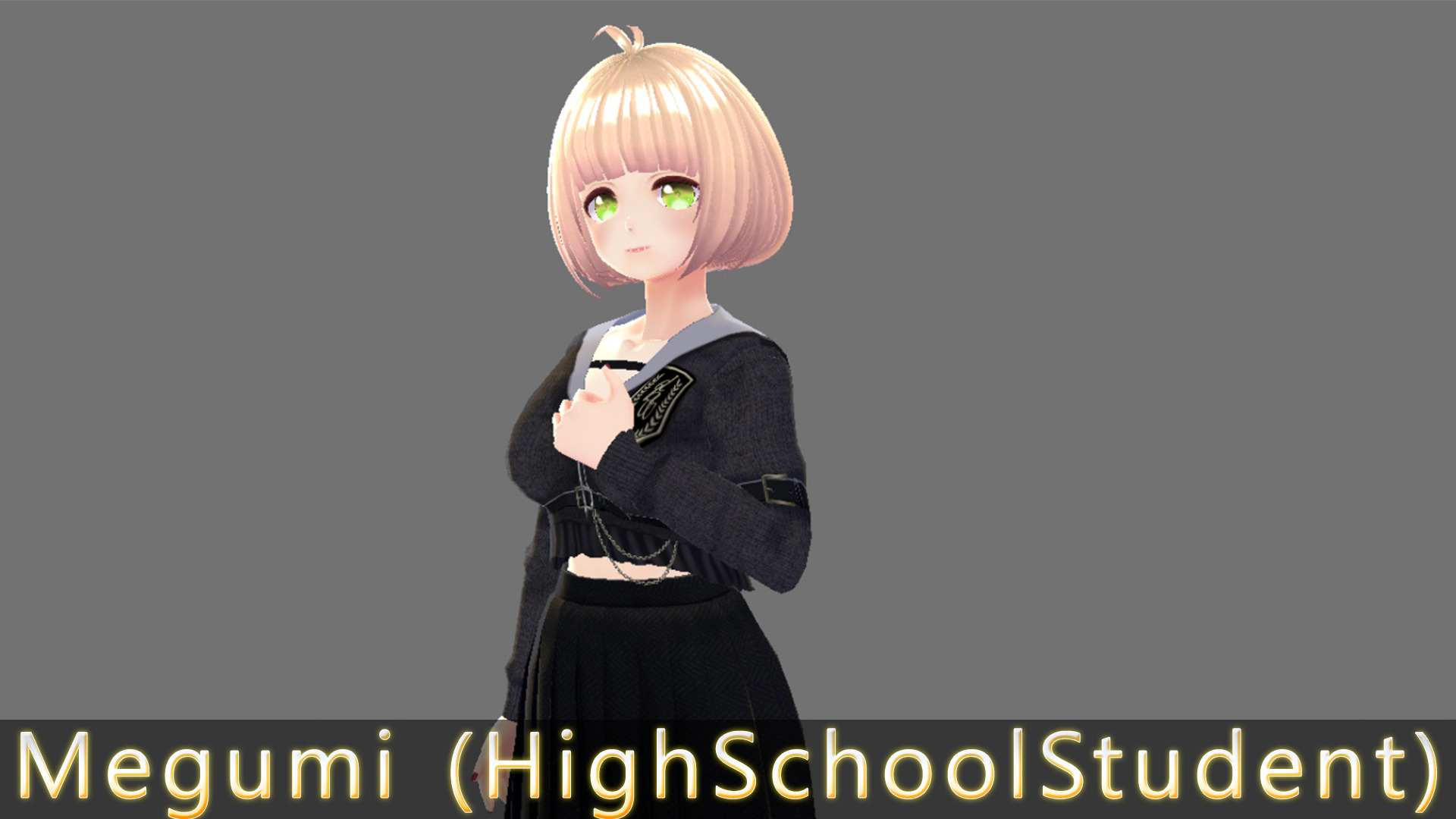Anime Character - Megumi-Uniform free 3D model animated rigged | CGTrader