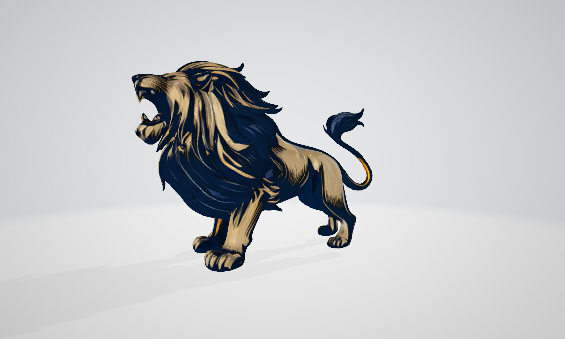 Majestic Lion The King of Creatures illustrator 3D model rigged | CGTrader
