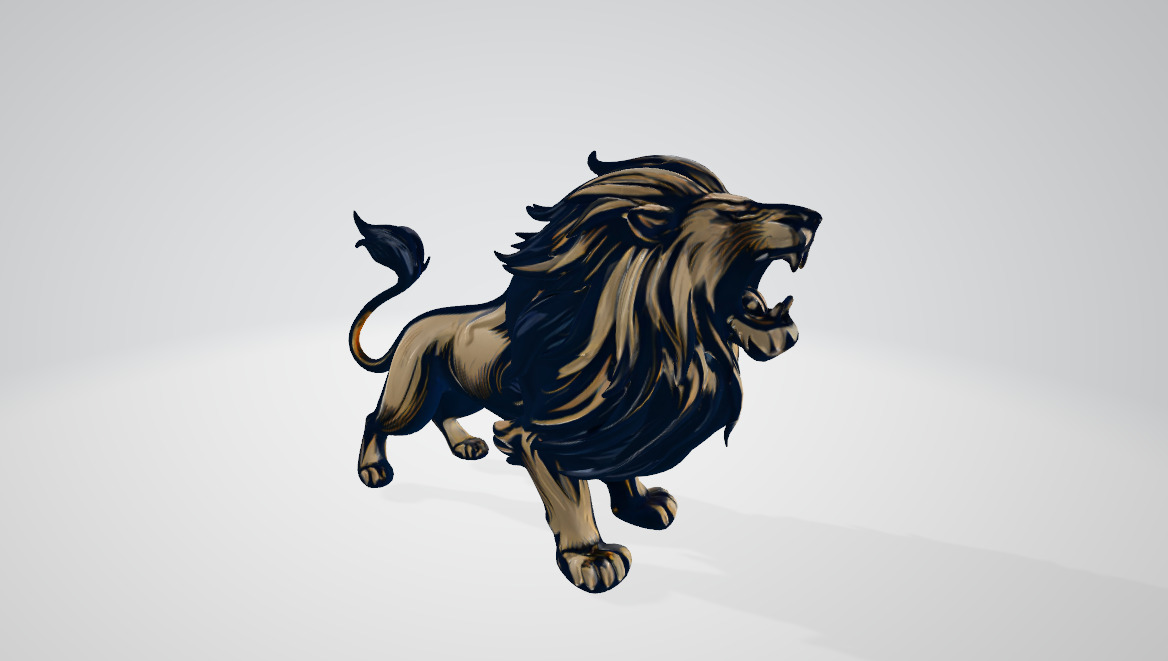 Majestic Lion The King of Creatures illustrator 3D model rigged | CGTrader