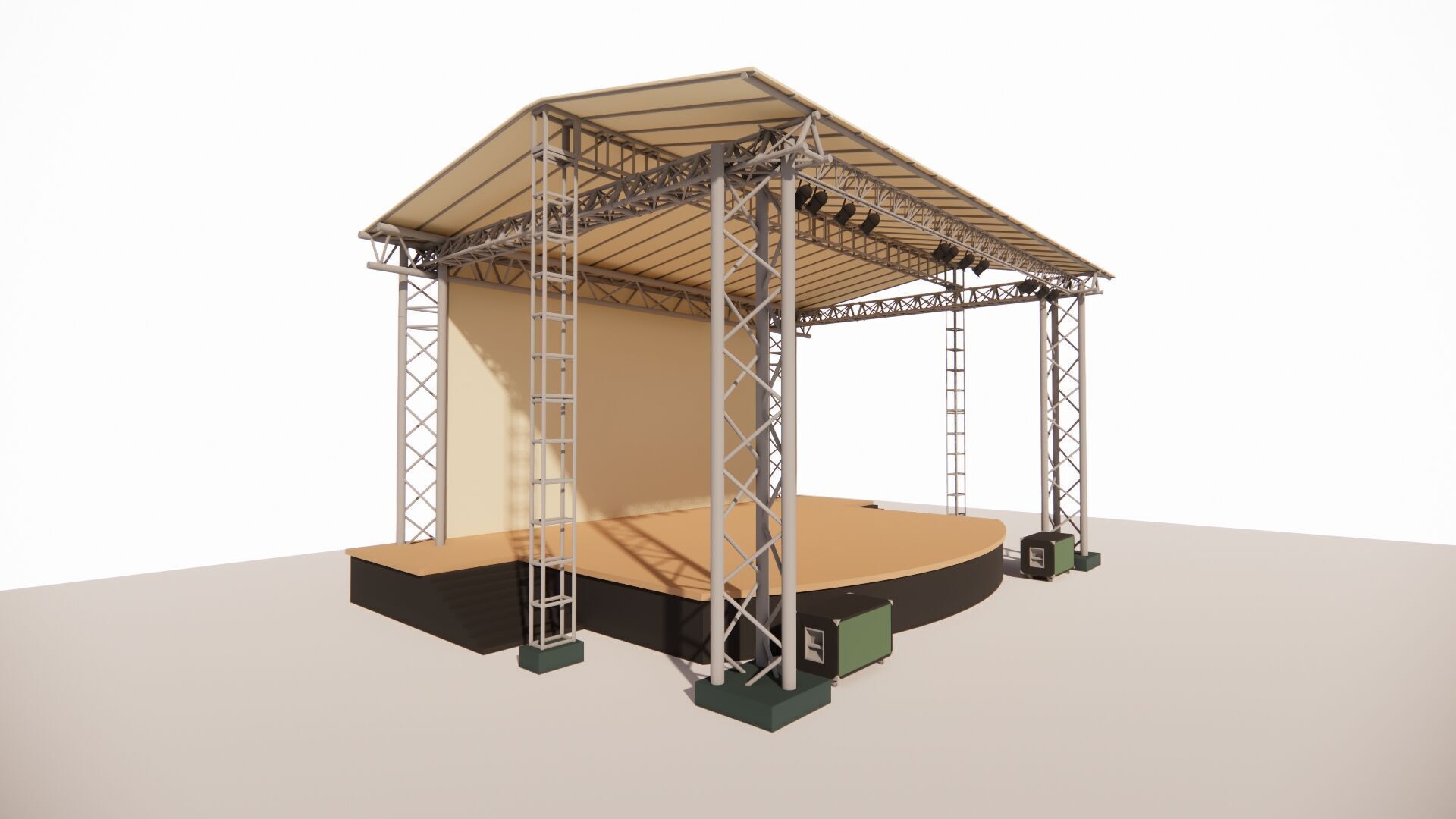 Stand Stall Booth-Temporary exhibition-Temporary booth 3D model ...