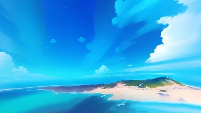 3D model 6k stylized cloudy skybox VR / AR / low-poly | CGTrader