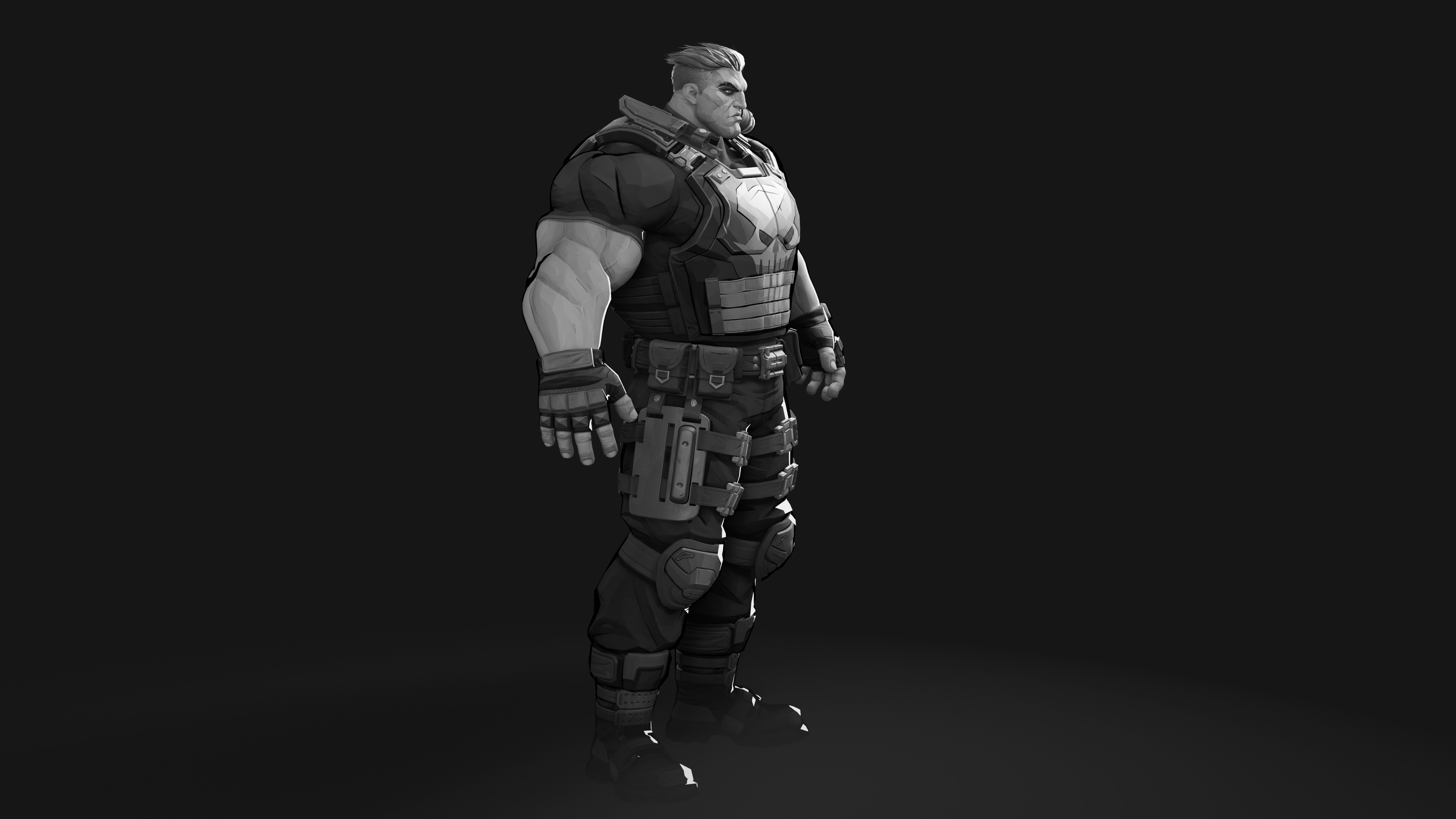 3D model Punisher Marvel Rivals VR / AR / low-poly | CGTrader