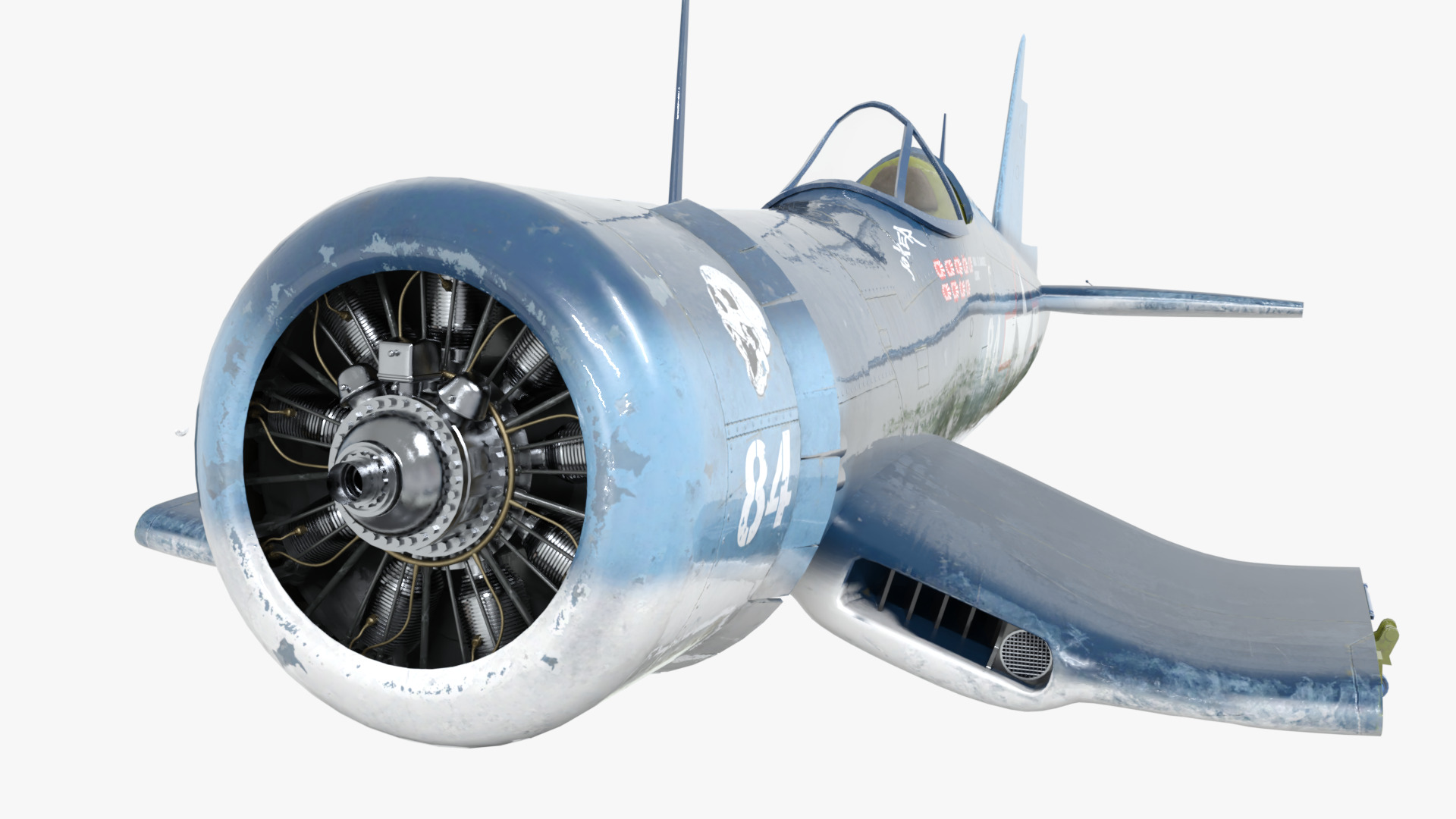 3D model Chance Vought F4U Corsair - Whistling Death WW2 Warplane VR ...