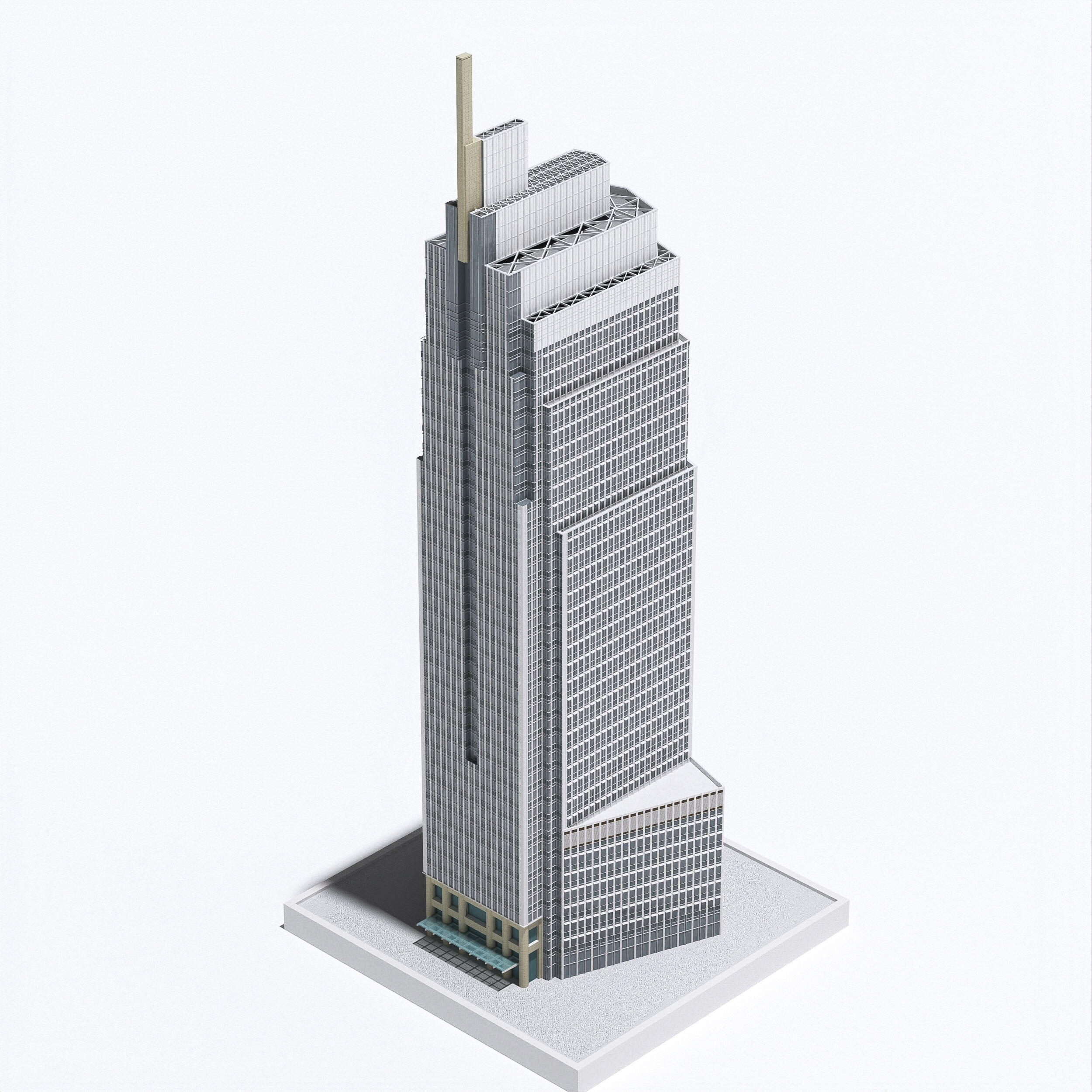 VIETCOMBANK TOWER - 3D MODEL - SAIGON 3D model | CGTrader