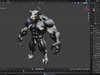 3D model Anthropomorphic Rig-Ready Cow - Low Poly Asset VR / AR / low ...