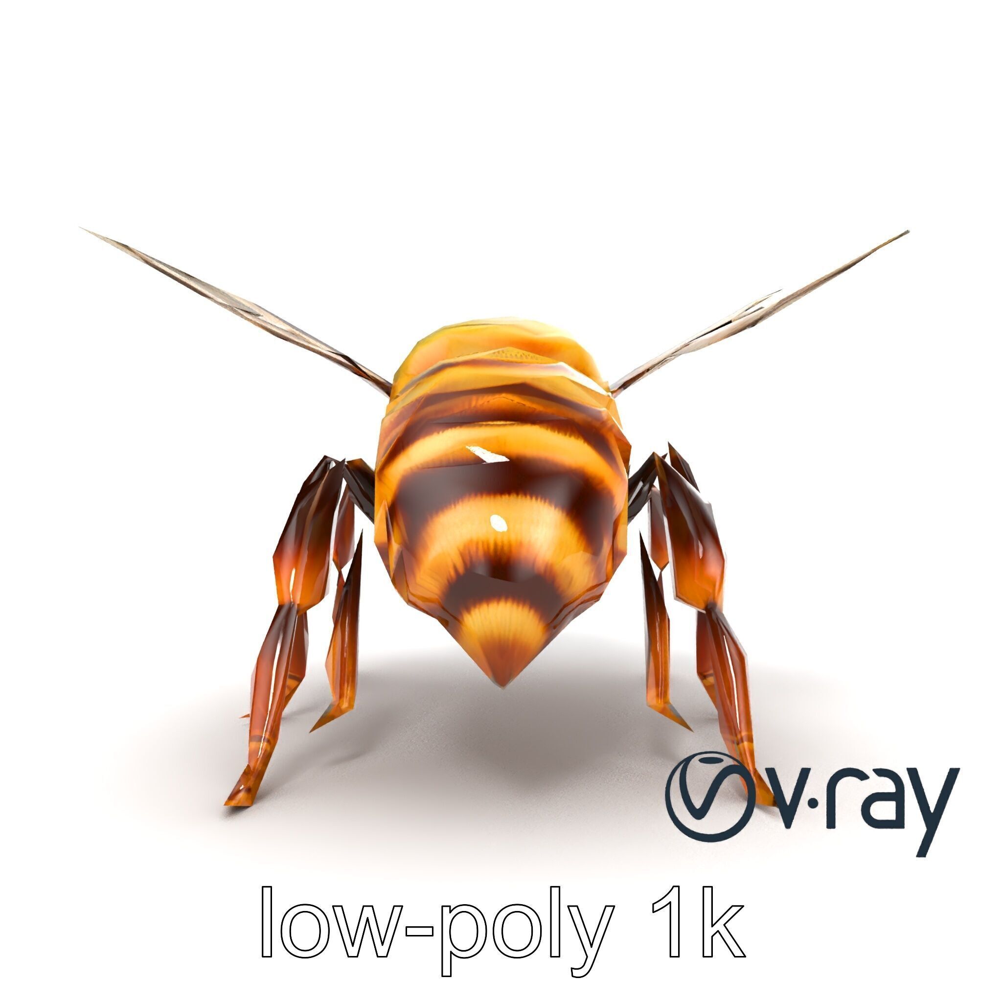 3D model Authentic Honey Bee Detailed 3D Model Pack VR / AR / low-poly ...