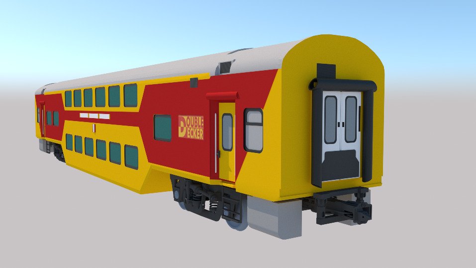Indian Railways LHB Double Deker Coach free 3D model | CGTrader