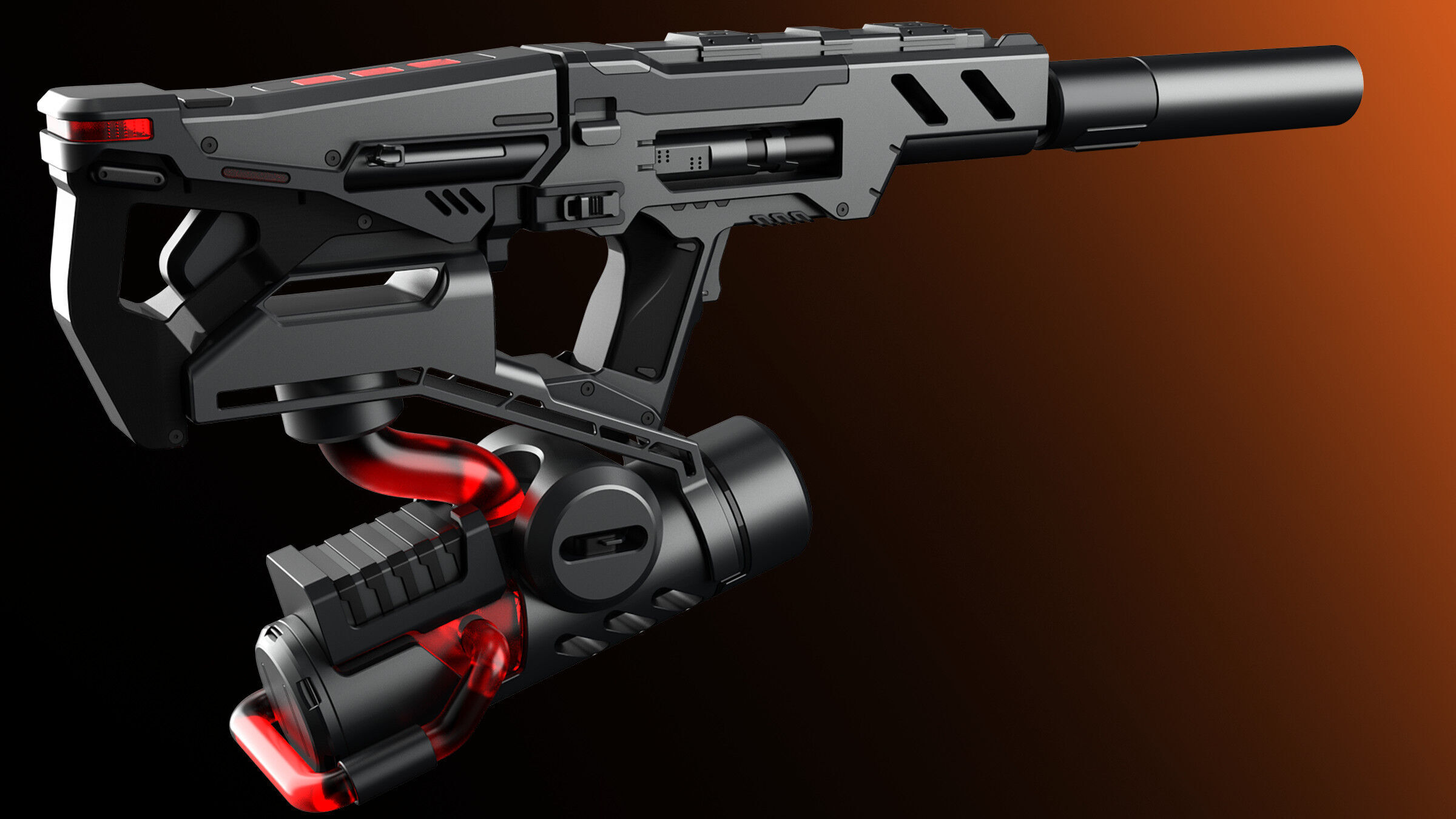 Sci-Fi Rifles Set Alpha 3D model | CGTrader