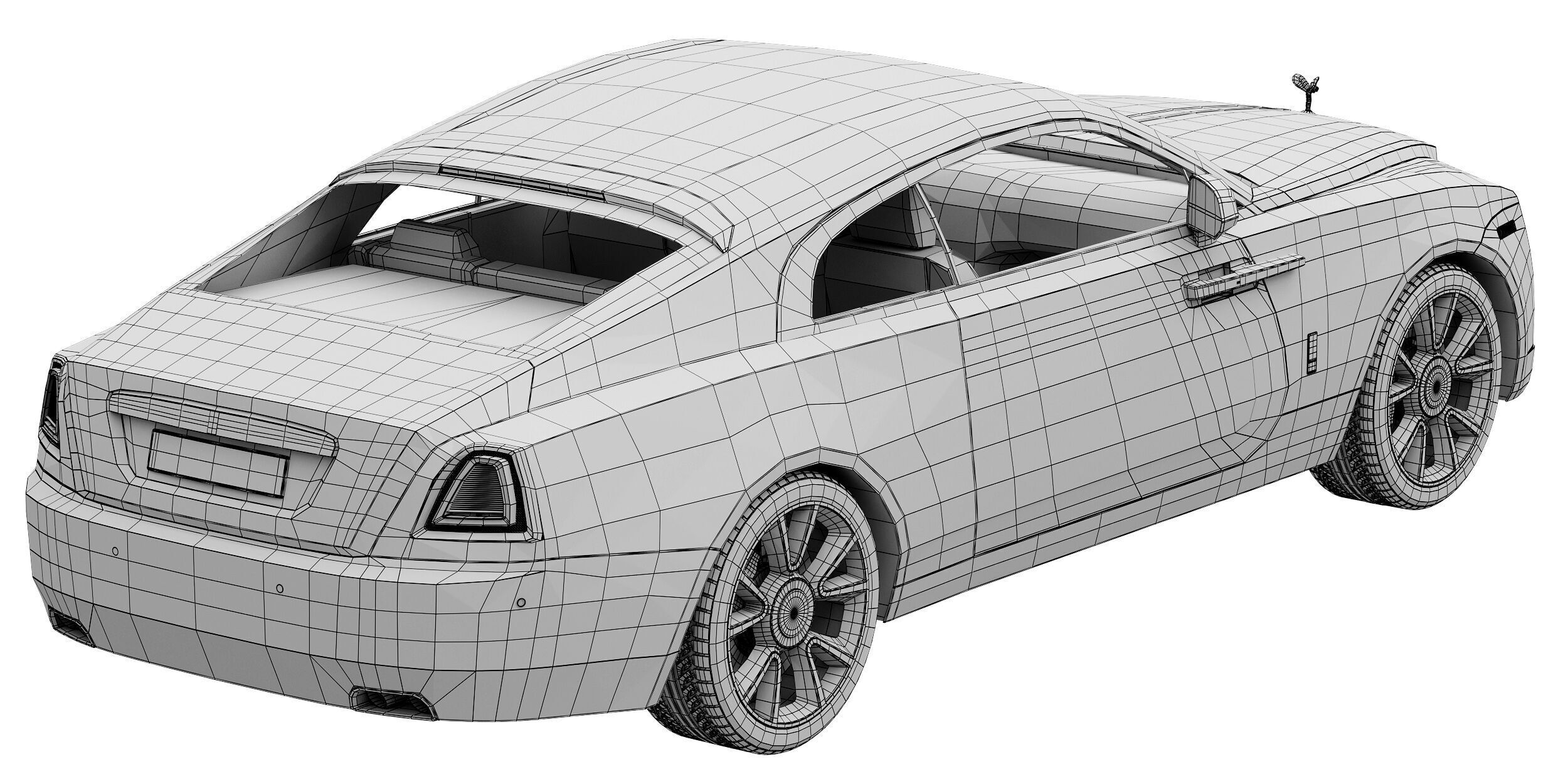 Wraith luxury coupe 3D model | CGTrader