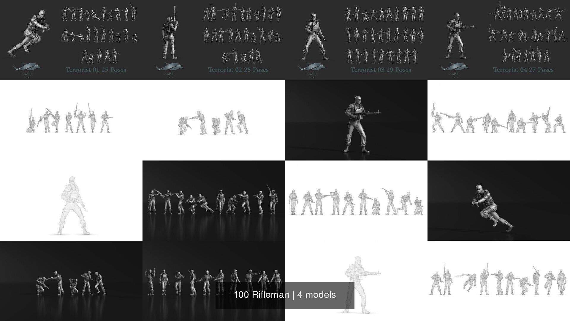 100 Rifleman 3D Model Collection 3D printable | CGTrader