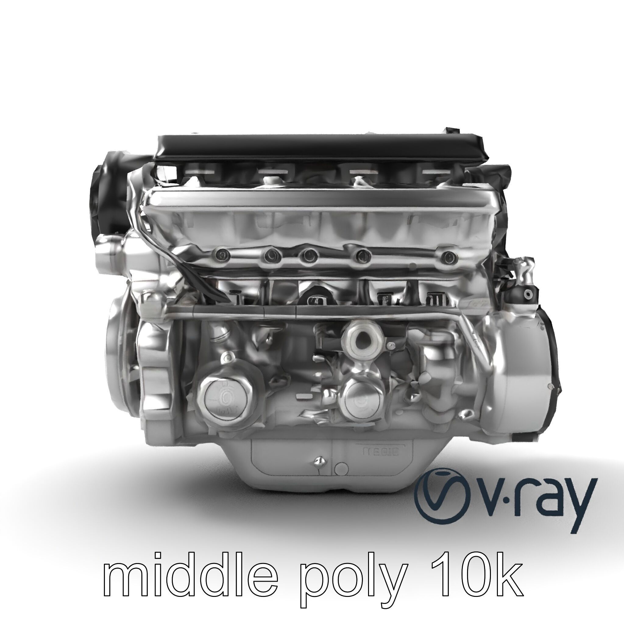 3D model V8 Engine OHV Pushrod Architecture Model Pack VR / AR / low ...
