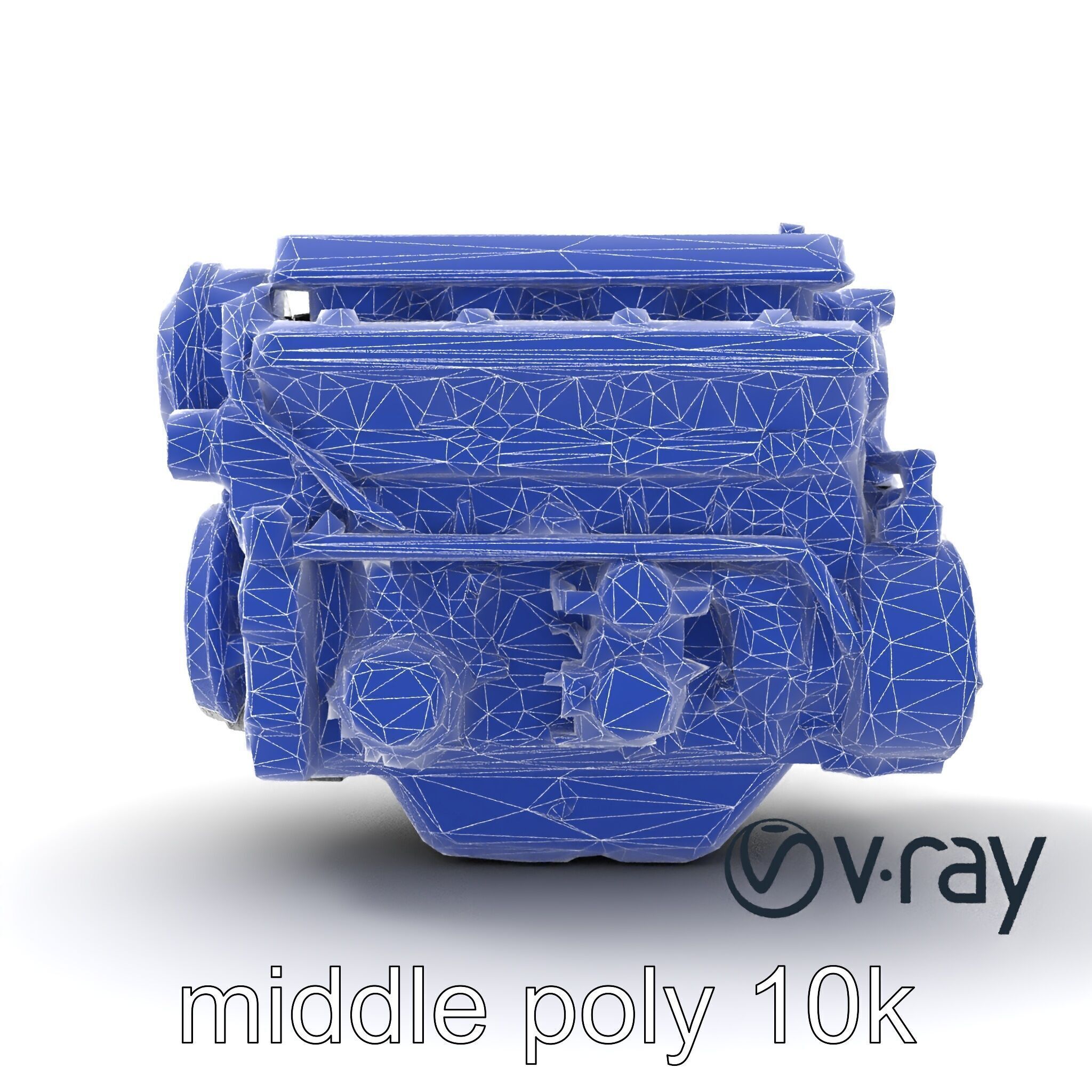 3D model V8 Engine OHV Pushrod Architecture Model Pack VR / AR / low ...