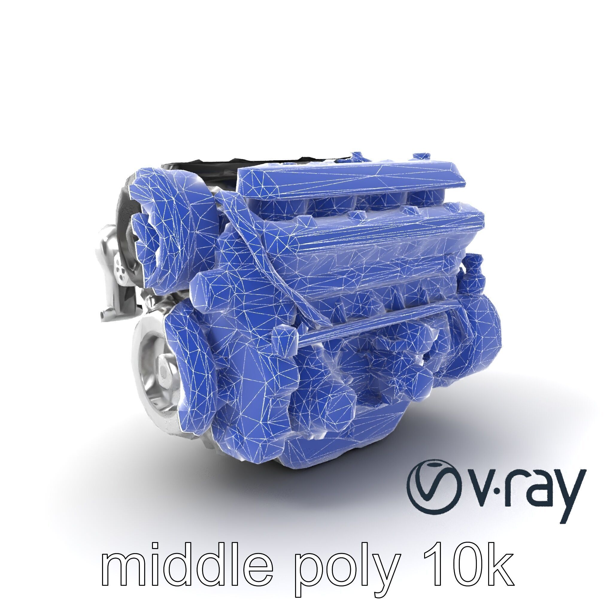 3D model V8 Engine OHV Pushrod Architecture Model Pack VR / AR / low ...