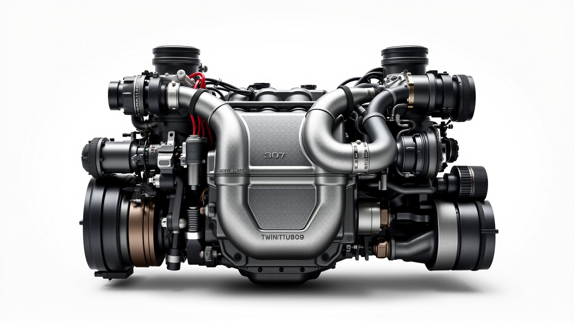 3D model Twin-Turbo V8 Engine model pack with precision-machined ...