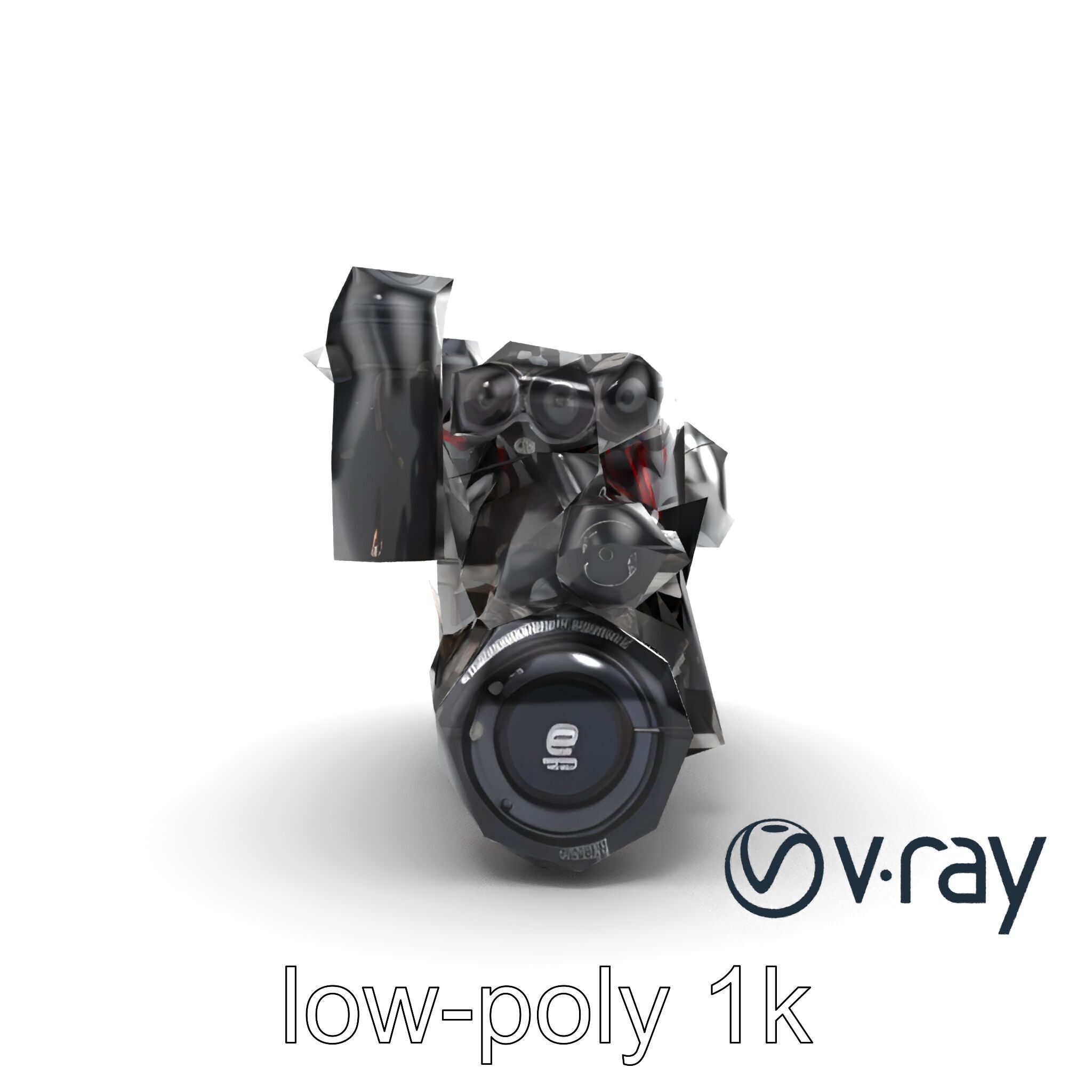 3D model Twin-Turbo V8 Engine model pack with precision-machined ...