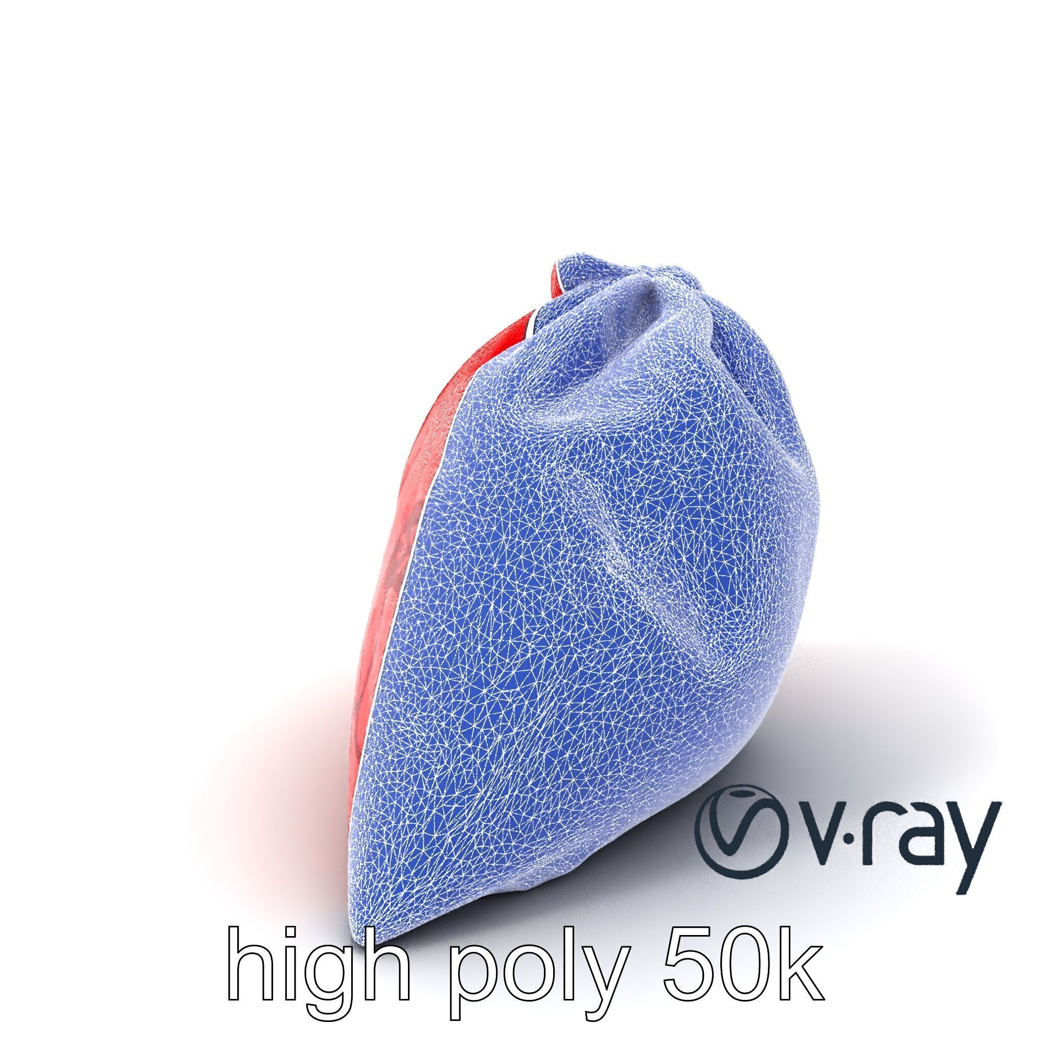 3D model Classic Santa Sack Velvet Texture model pack VR / AR / low ...