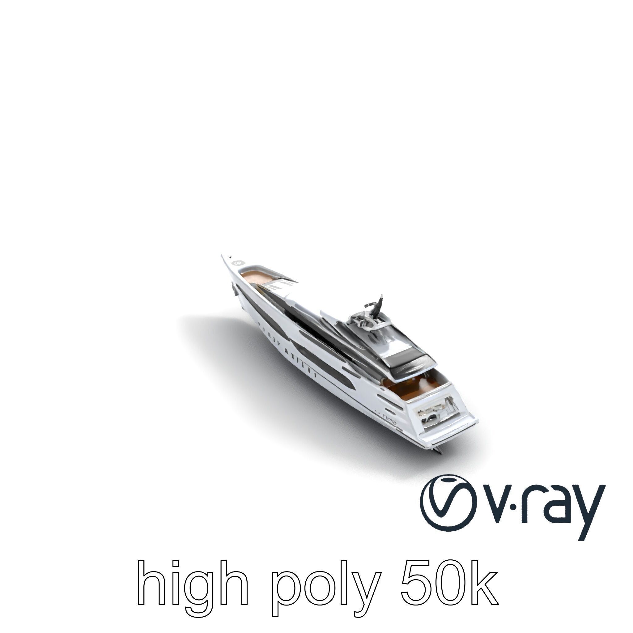 3D model High-Tech Explorer Yacht Ice-Class model pack VR / AR / low ...