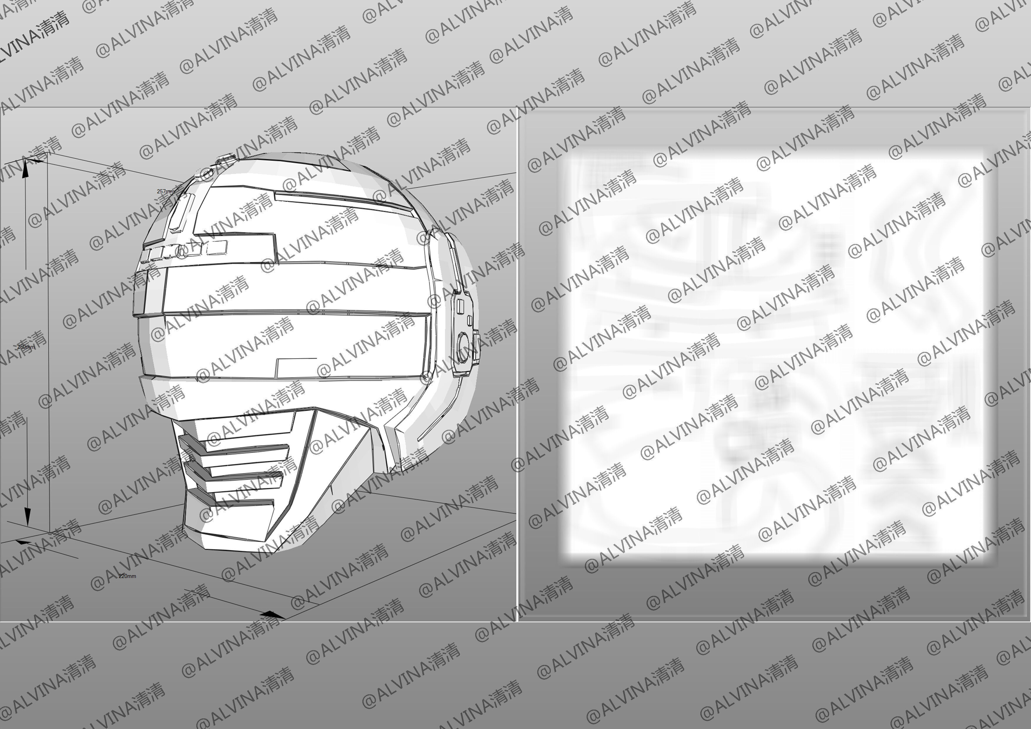 3D model Metal Hero Gavan Armor - DIY Cosplay Pepakura Foam Template VR ...