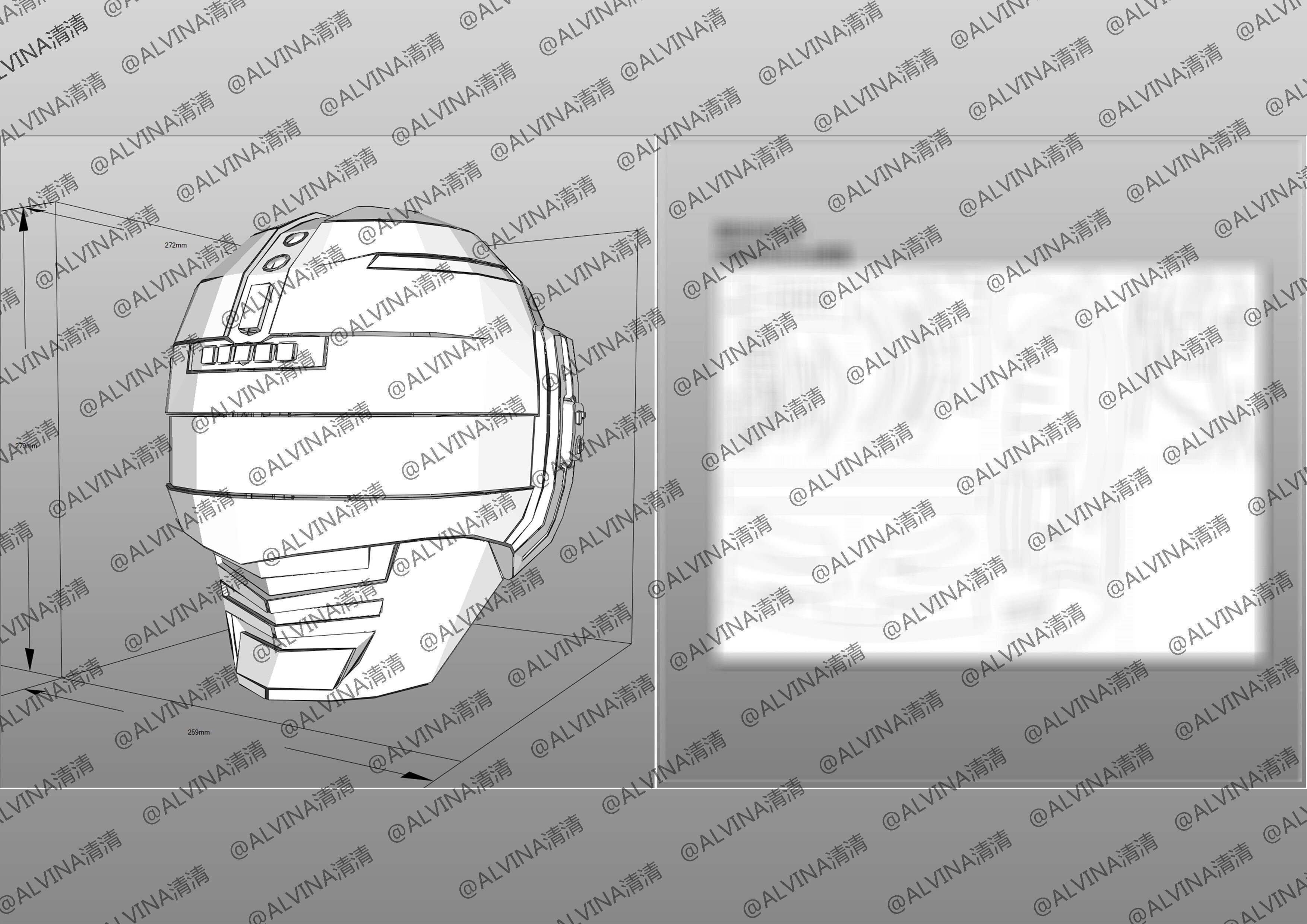 3D model Metal Hero Gavan Armor - DIY Cosplay Pepakura Foam Template VR ...