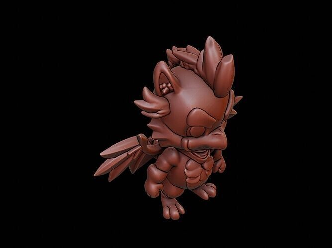 Hawk Animal Cartoon 3D model 3D printable | CGTrader