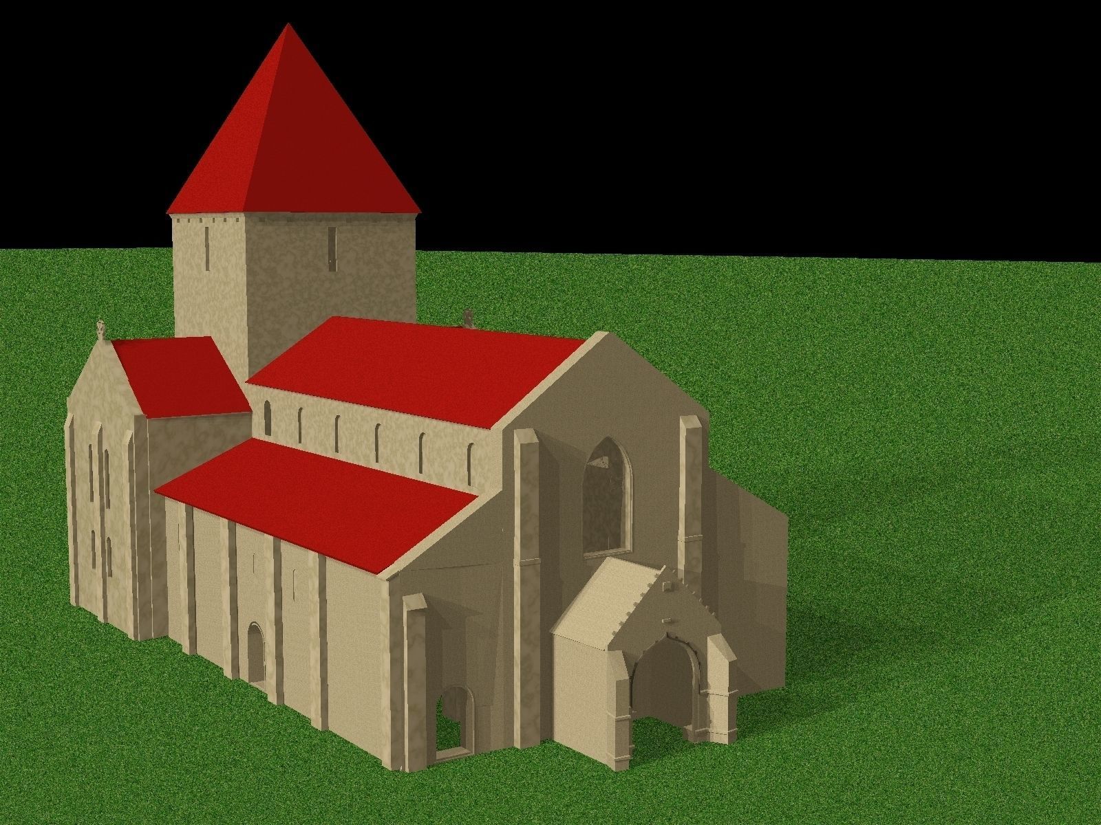 3D model Medieval Spanish Roman Church VR / AR / low-poly | CGTrader