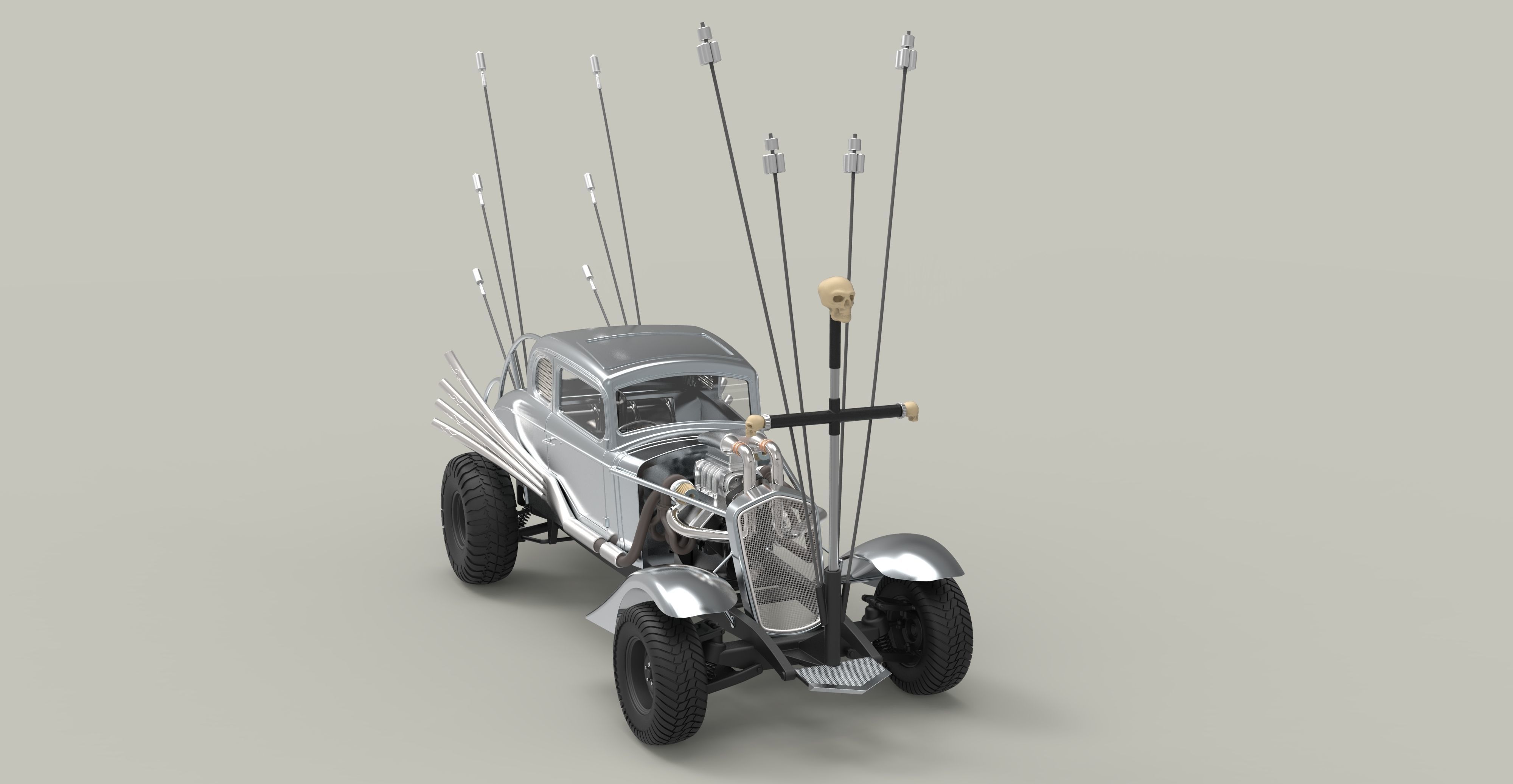 Nux car from the movie Mad Max Fury road 3D model | CGTrader