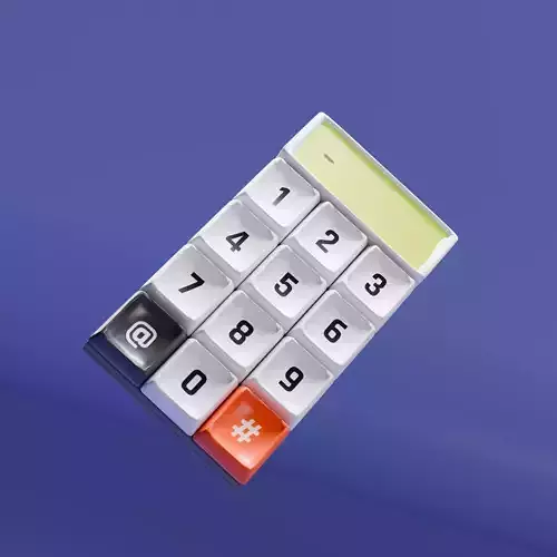 Retro Keypad Calculator free VR / AR / low-poly 3D model | CGTrader