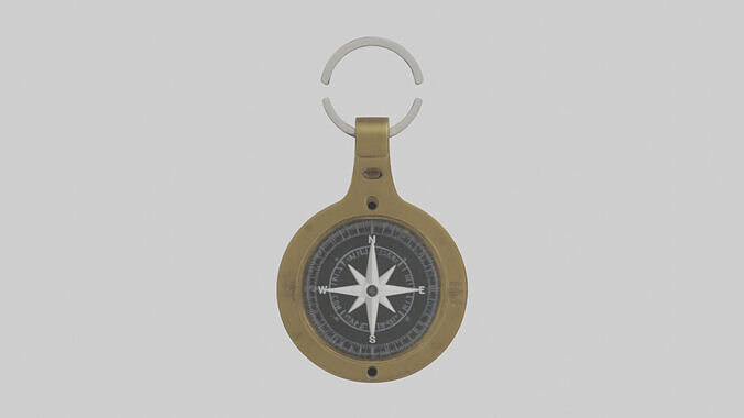 3D model Keychain with compass model VR / AR / low-poly | CGTrader