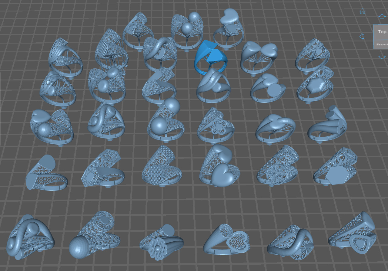 32 New Rings Hight quality light weight 2g 3g ring jewellery 3D model ...