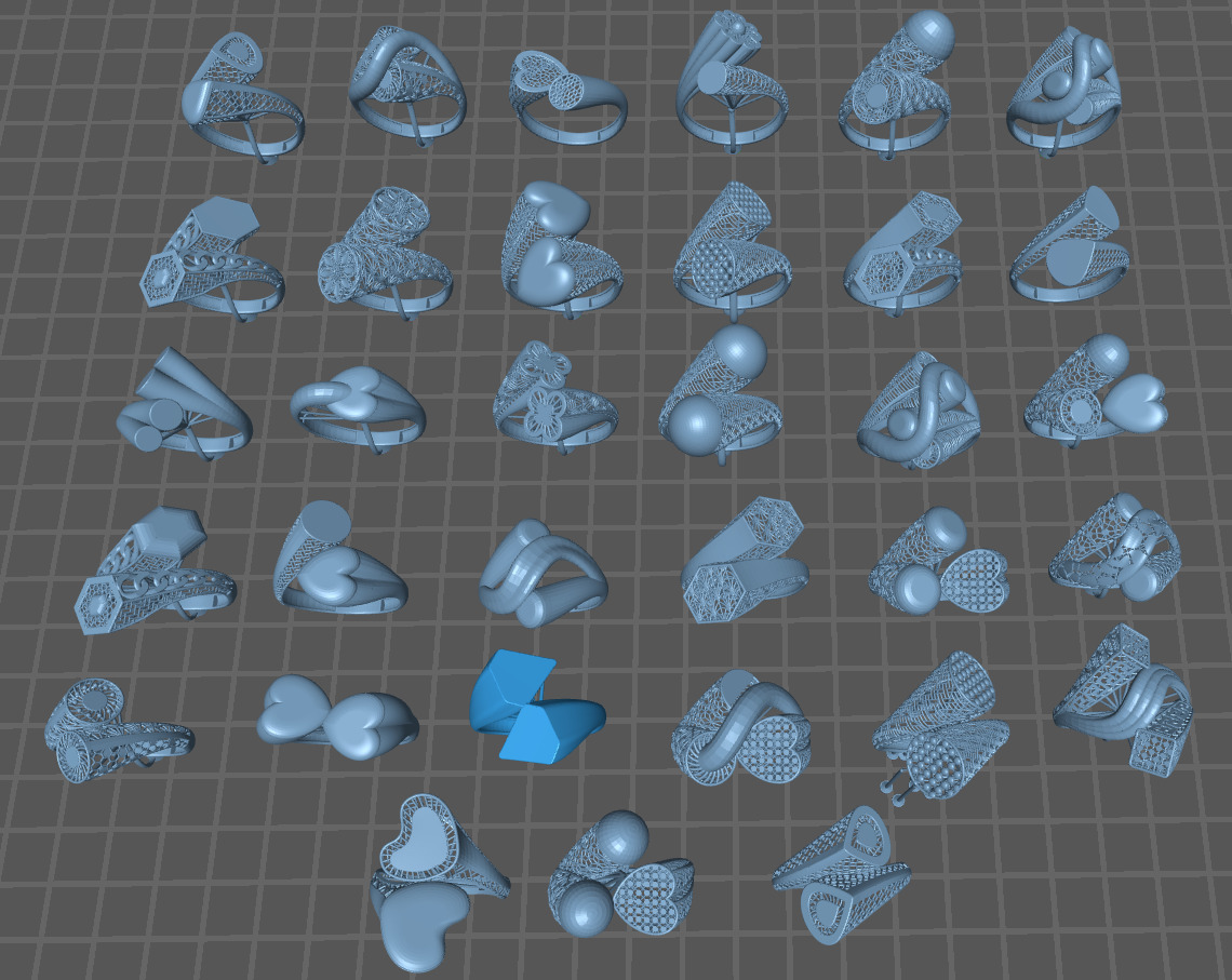 32 New Rings Hight quality light weight 2g 3g ring jewellery 3D model ...