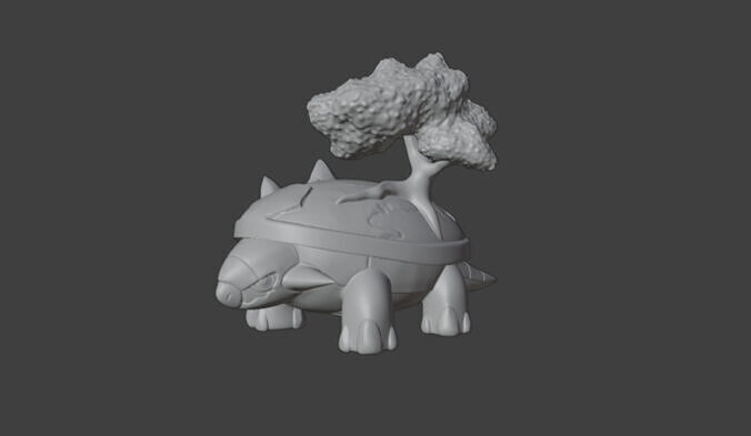 Torterra Pokemon 3D model 3D printable | CGTrader