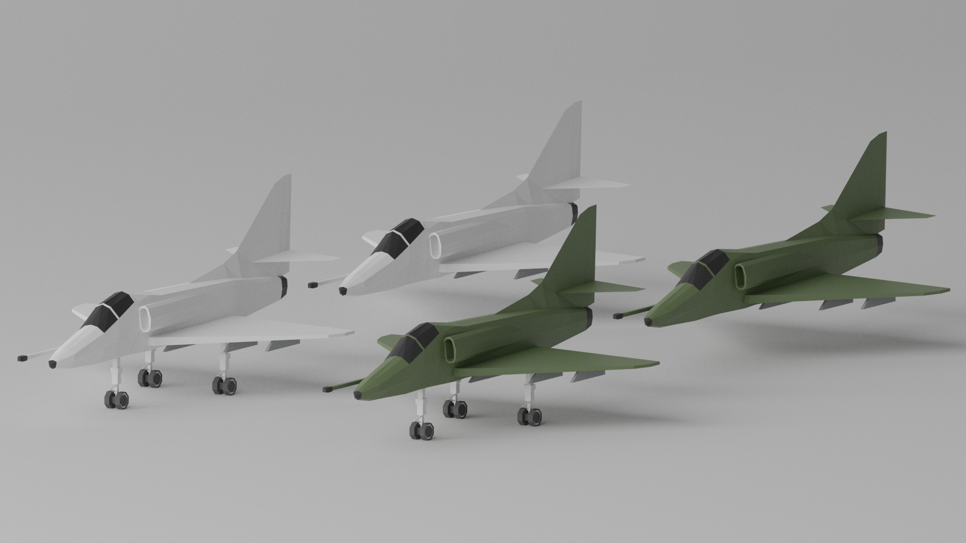 Cartoon Douglas A-4 Skyhawk 3D model | CGTrader