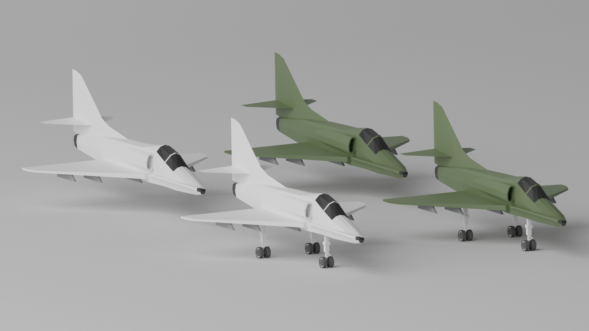 Cartoon Douglas A-4 Skyhawk 3D model | CGTrader