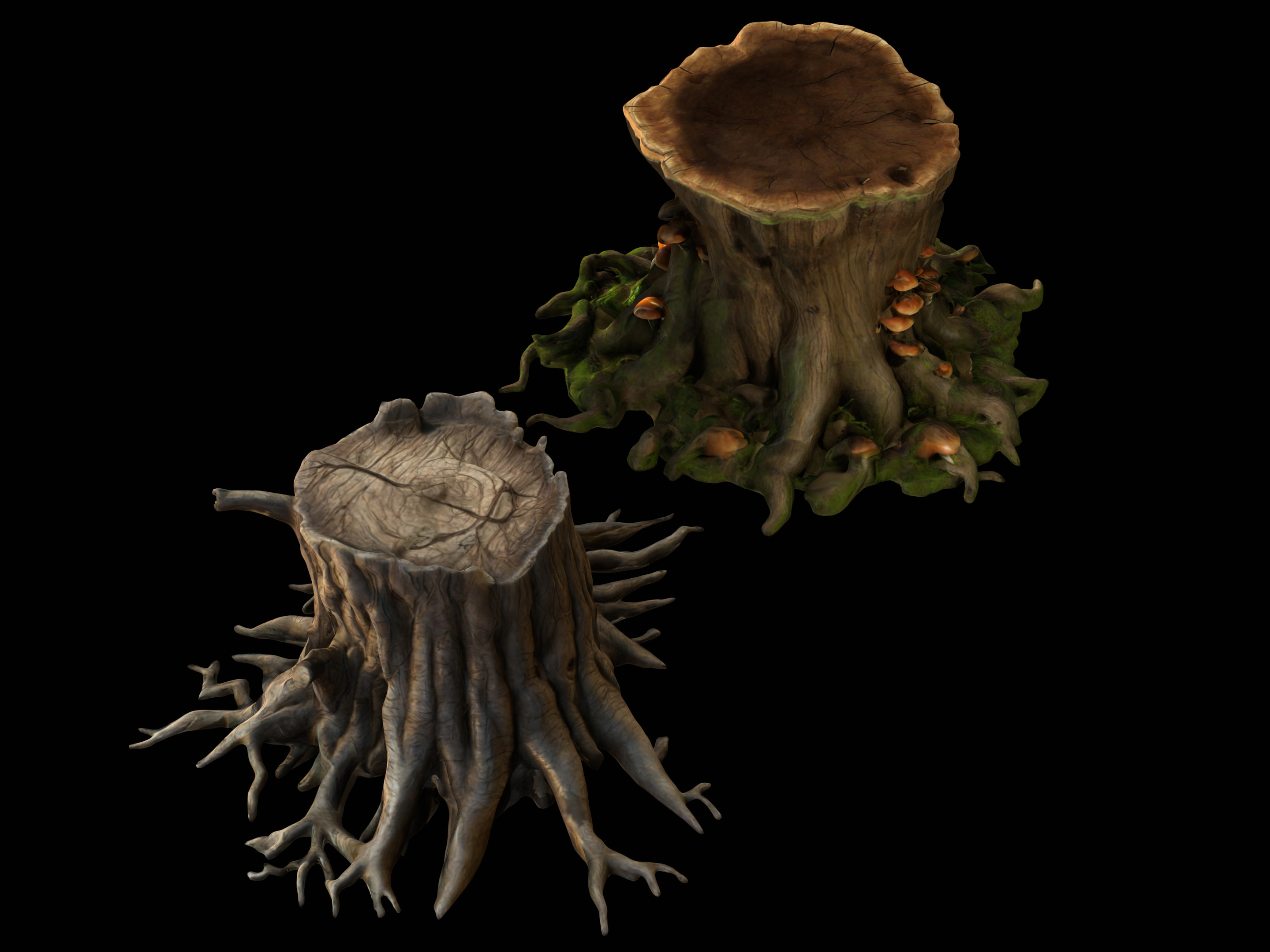 Tree Stump - free sample pack free VR / AR / low-poly 3D model | CGTrader