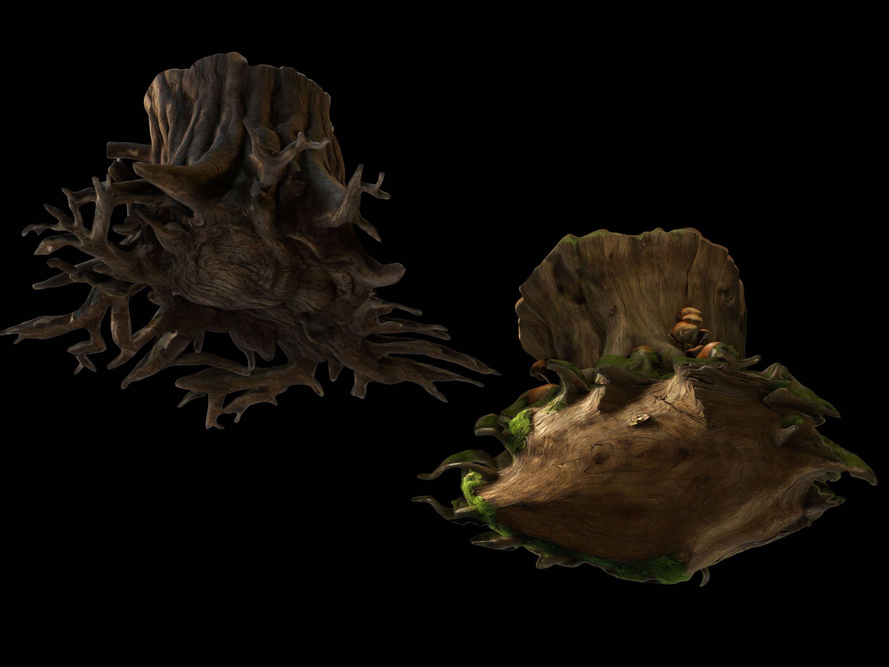 Tree Stump - free sample pack free VR / AR / low-poly 3D model | CGTrader