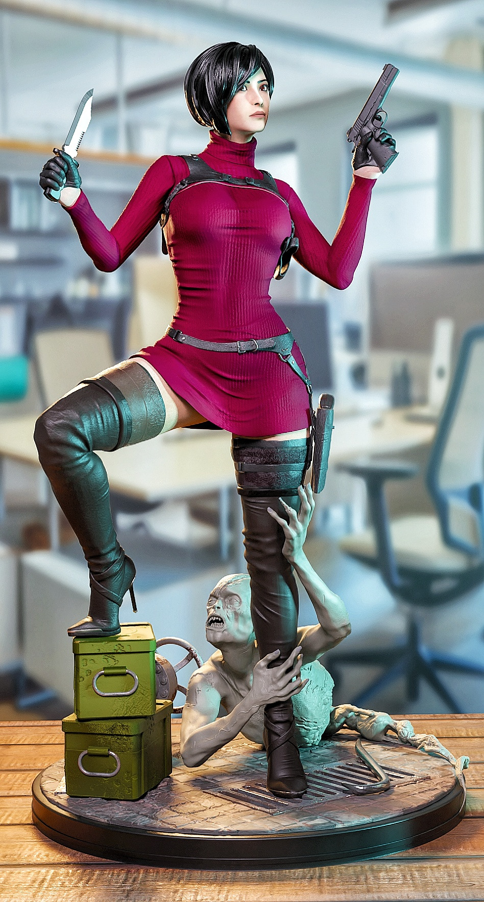 Ada Wong - Resident Evil - STL 3D print model 3D model 3D printable ...