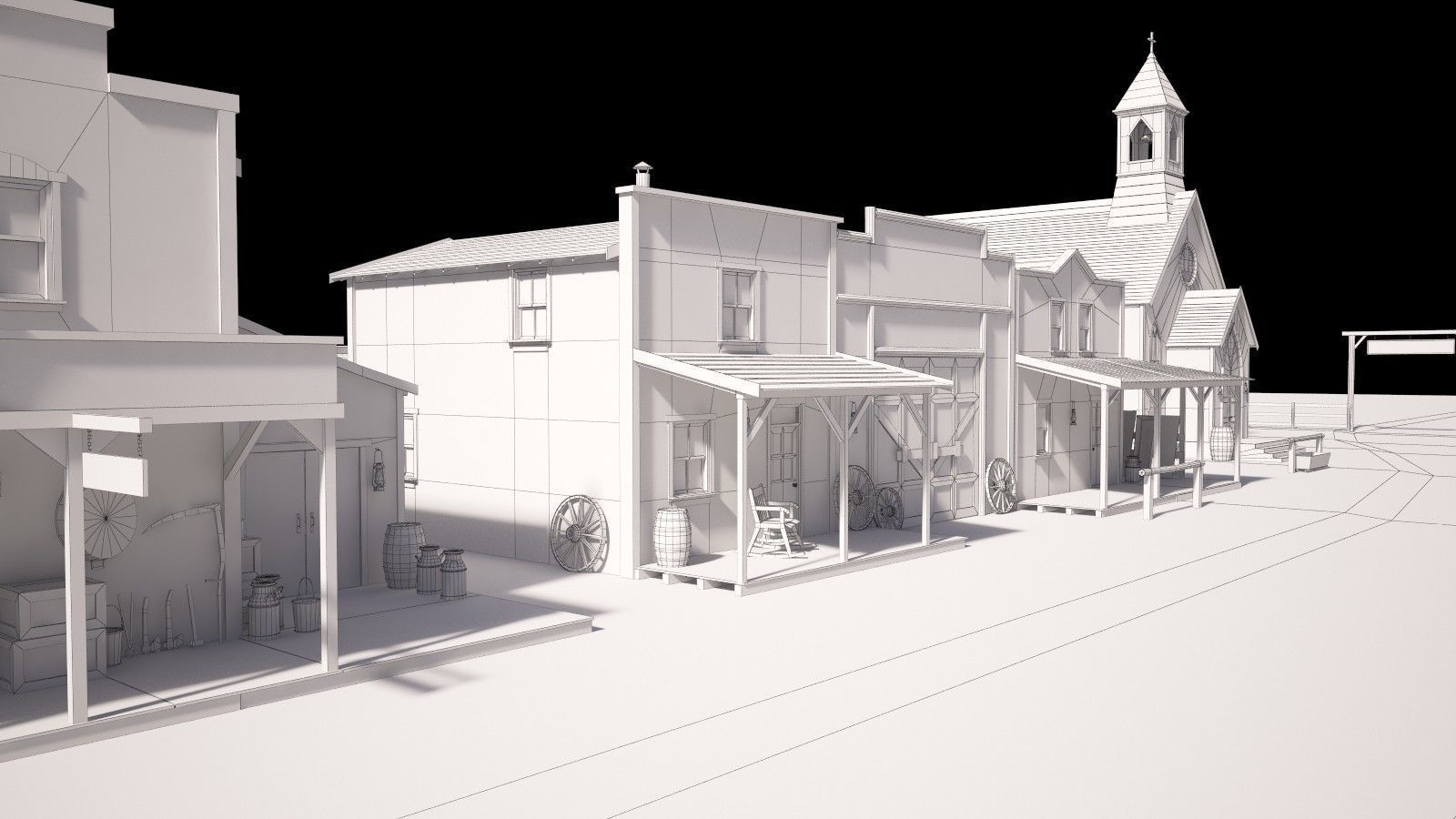 Western Town 3D model | CGTrader