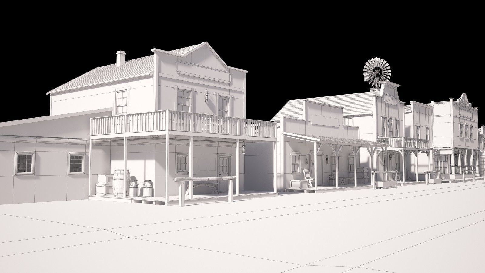 Western Town 3D model | CGTrader