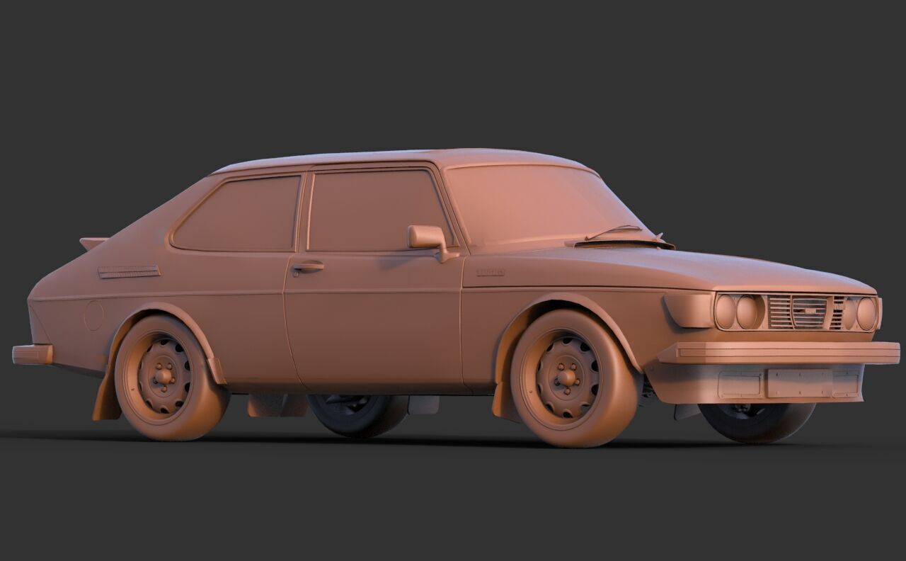 Saab 99 Turbo 3D model 3D printable | CGTrader