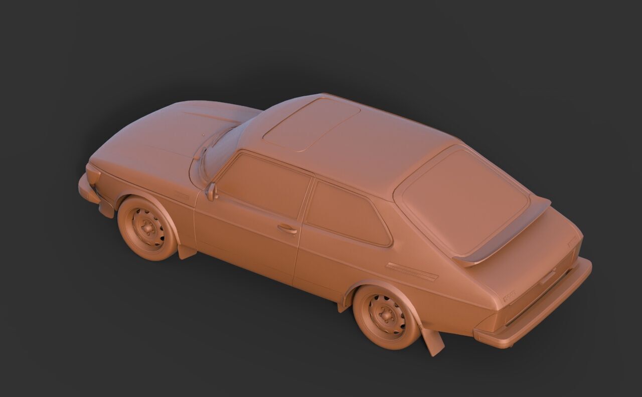Saab 99 Turbo 3D model 3D printable | CGTrader