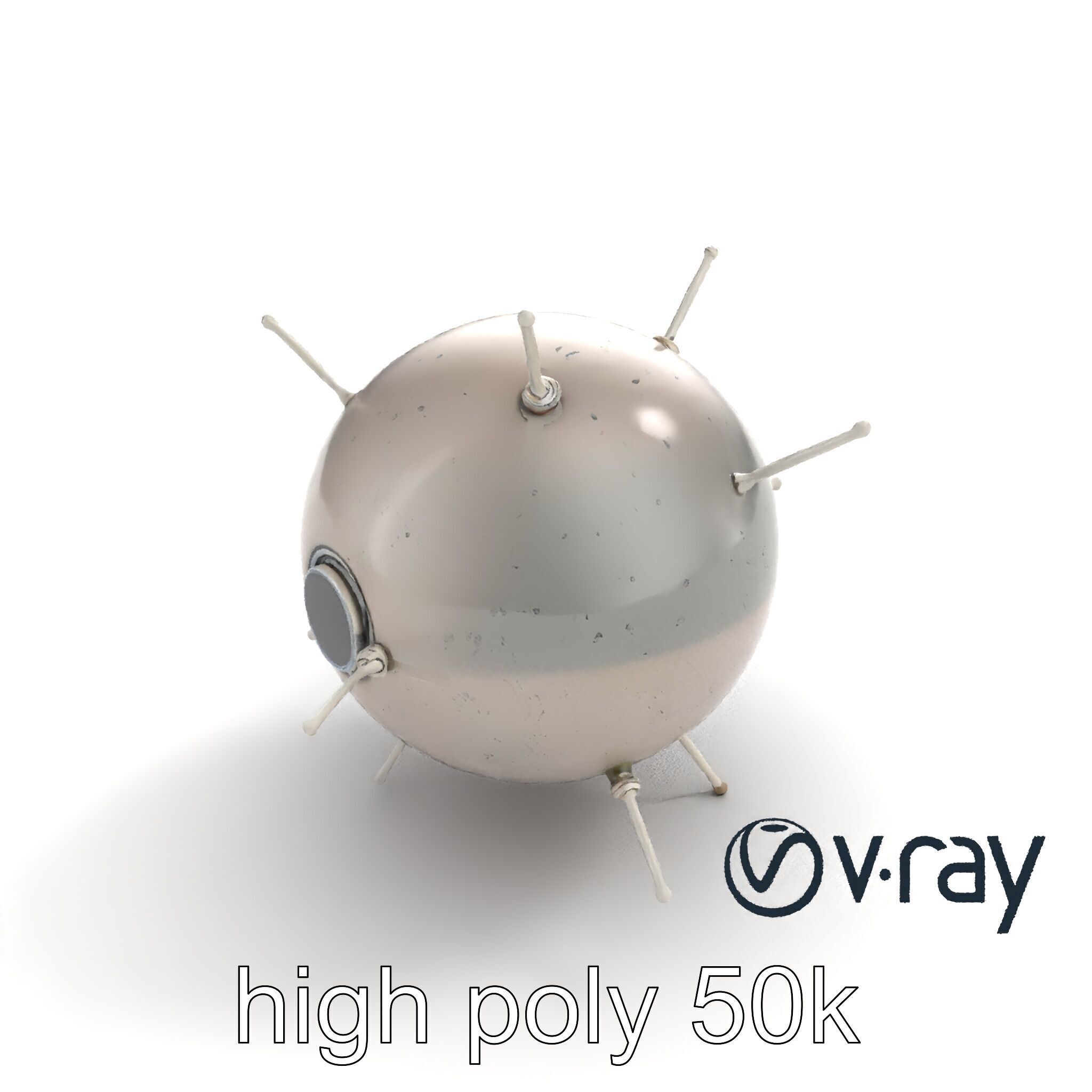 3D model Sputnik-1 Satellite 3D Model Pack VR / AR / low-poly | CGTrader
