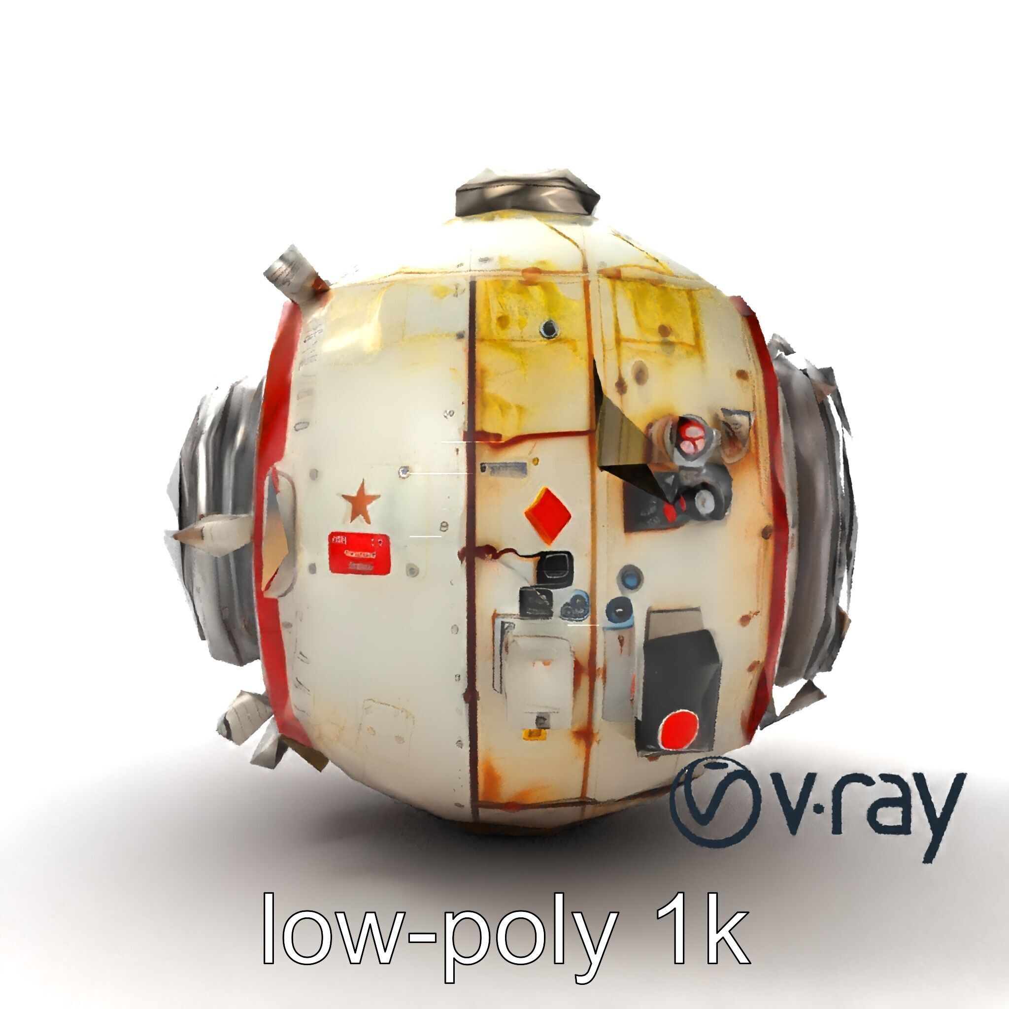 3D model Vostok-1 Spacecraft Descent Module model pack VR / AR / low ...