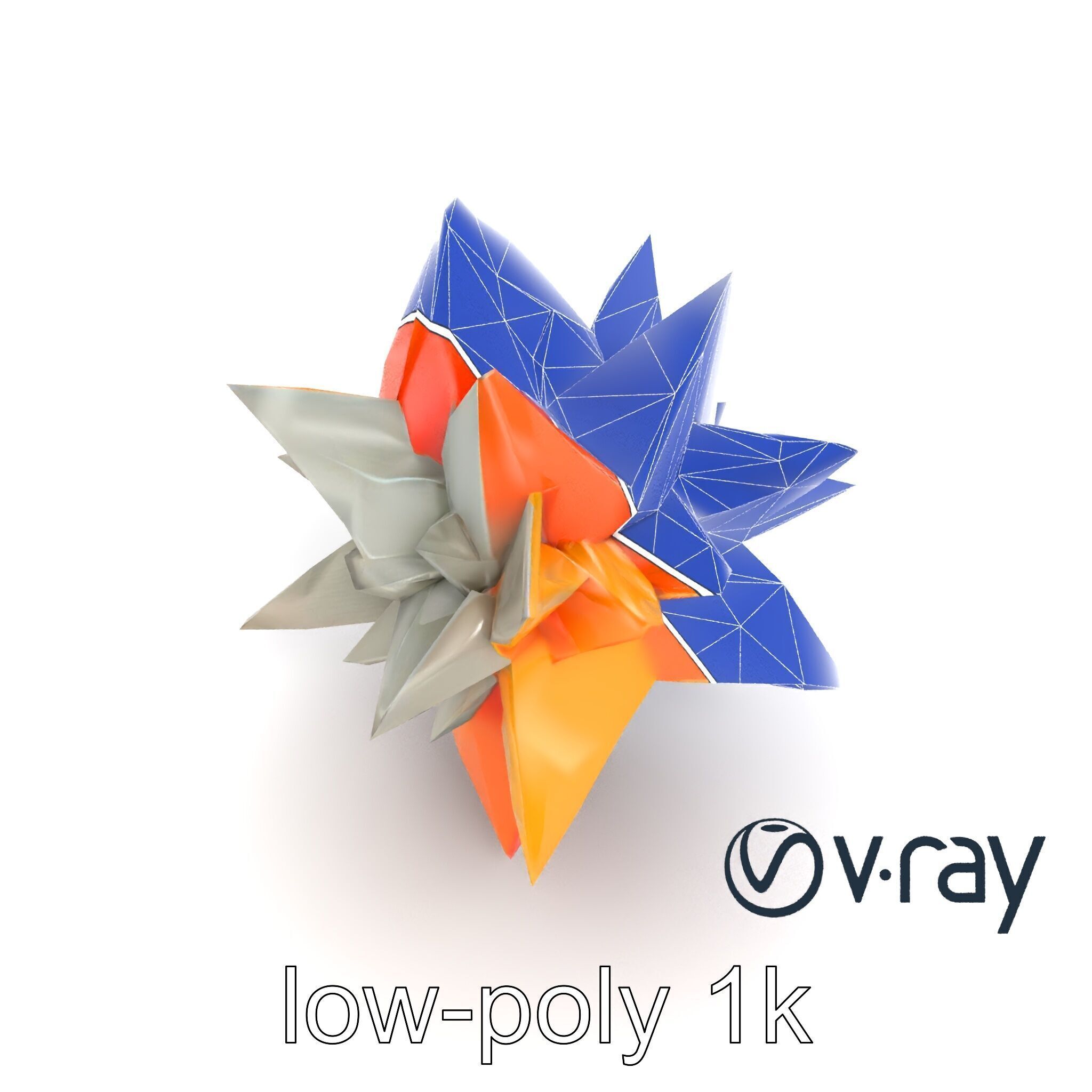 3D model Geometric Origami Star Model Pack with Multi-layered Design VR ...