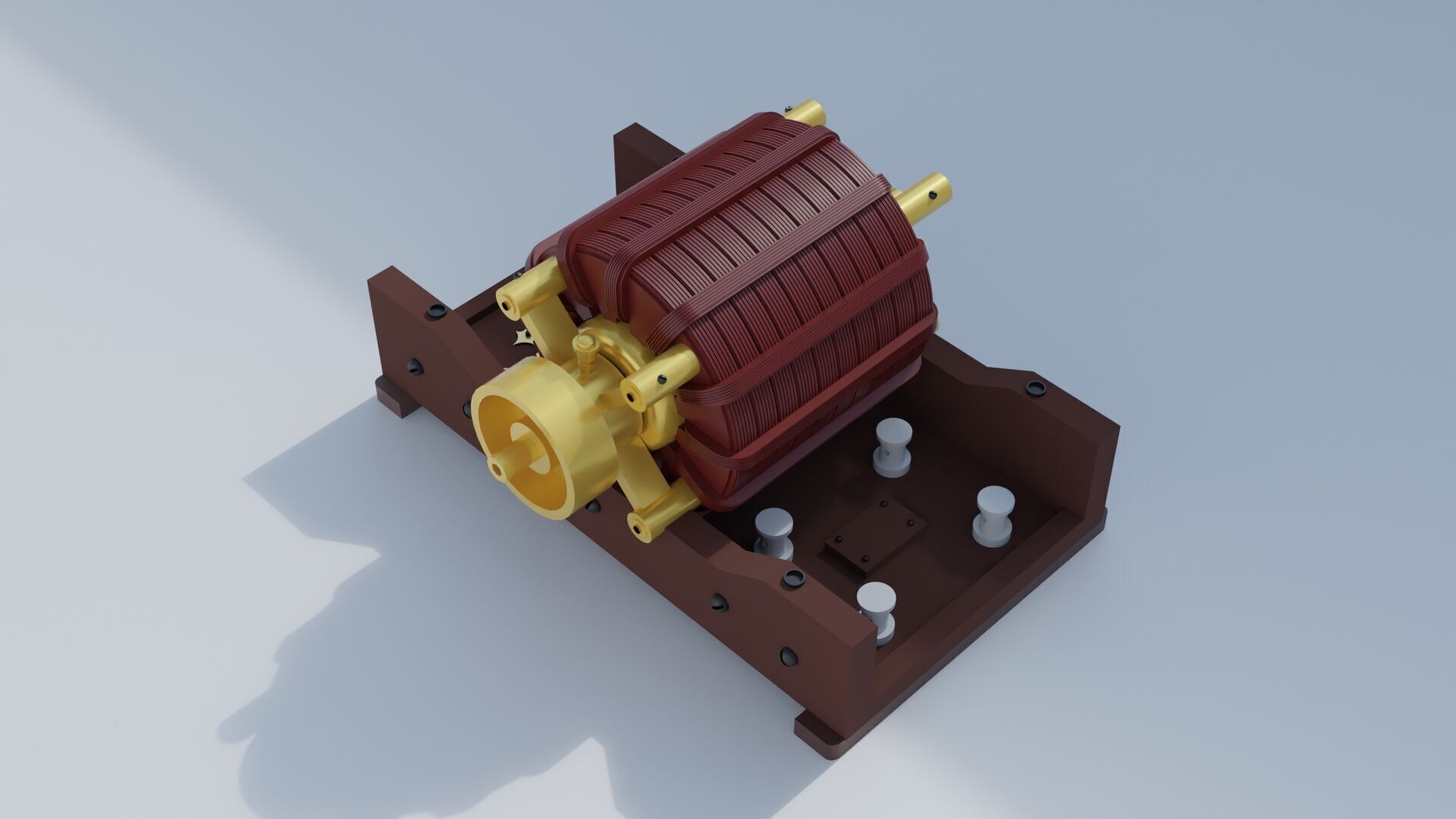 Tesla Invention AC Motor 1900s Prototype free 3D model 3D printable ...