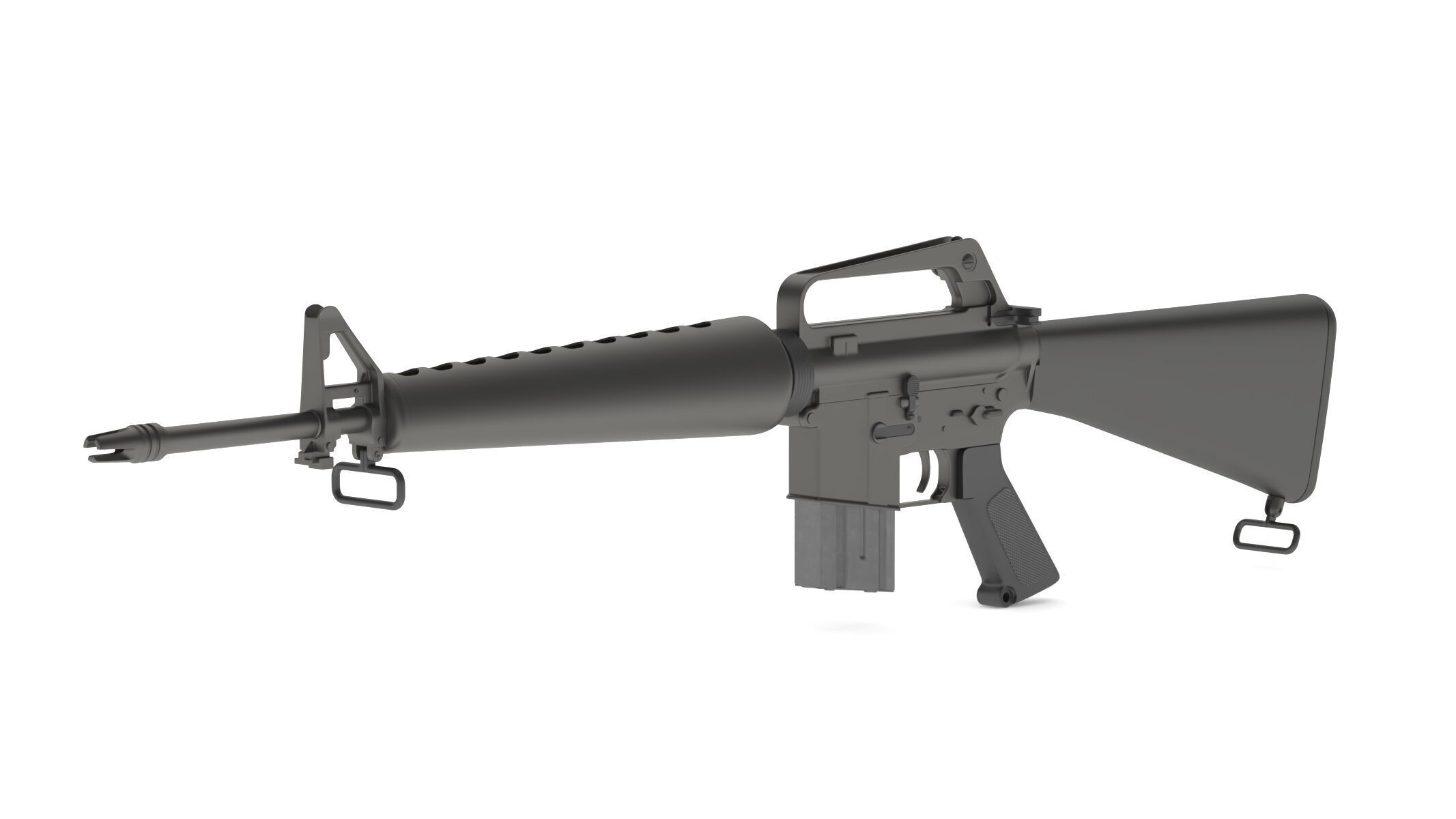 Assault Rifle Xm16E1 3D model | CGTrader