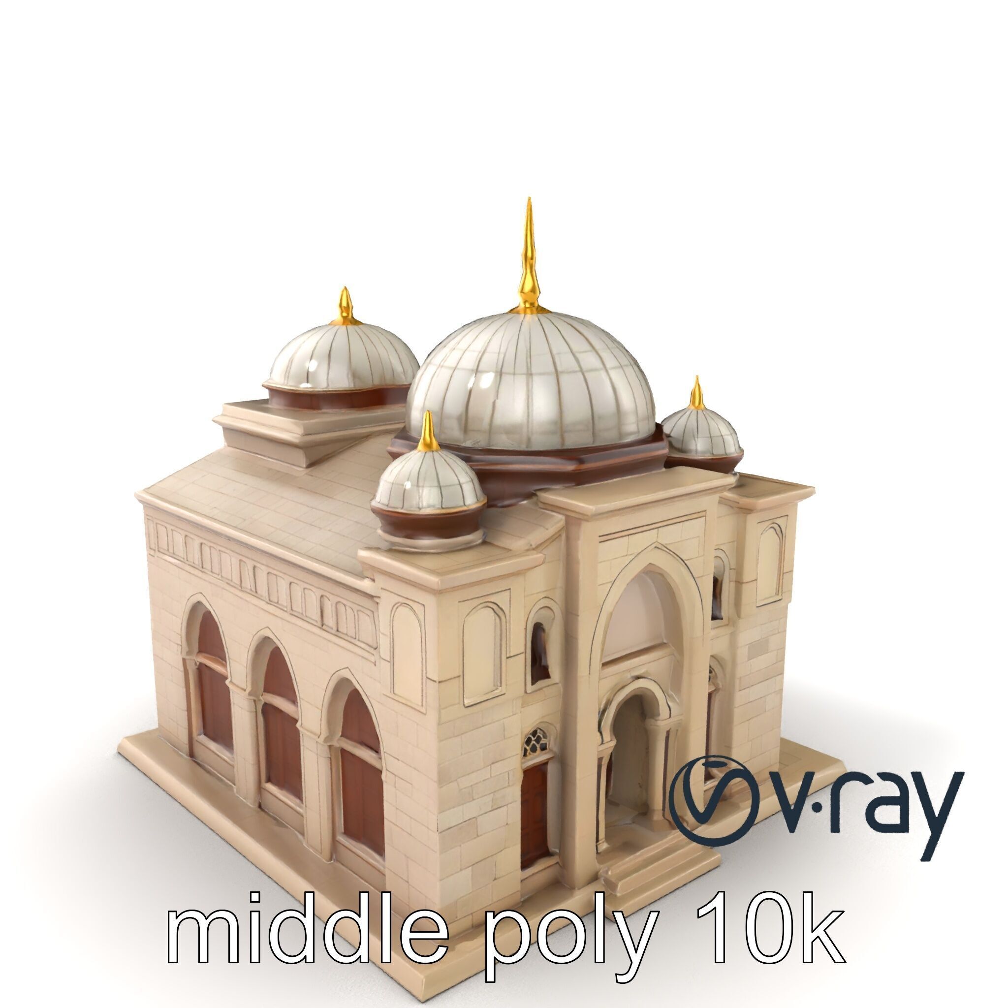 3D model Islamic Mosque Architecture Model Pack VR / AR / low-poly ...
