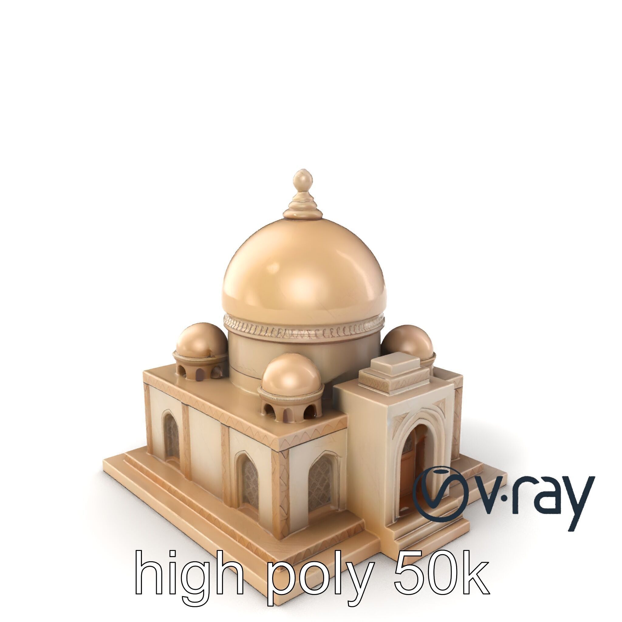 3D model Symmetrical Mosque Architecture Model Pack VR / AR / low-poly ...