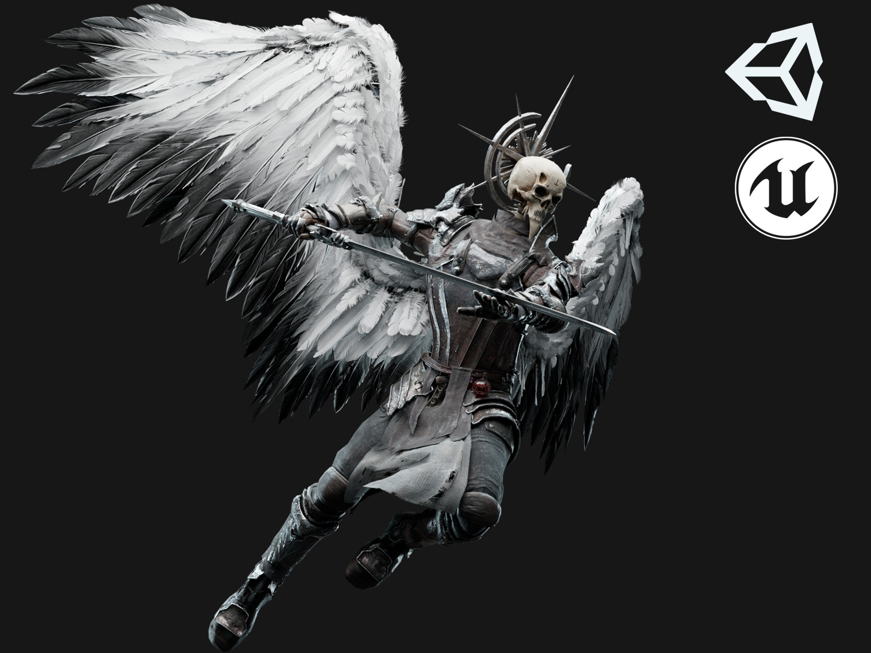 3D model Fallen Angel VR / AR / low-poly | CGTrader